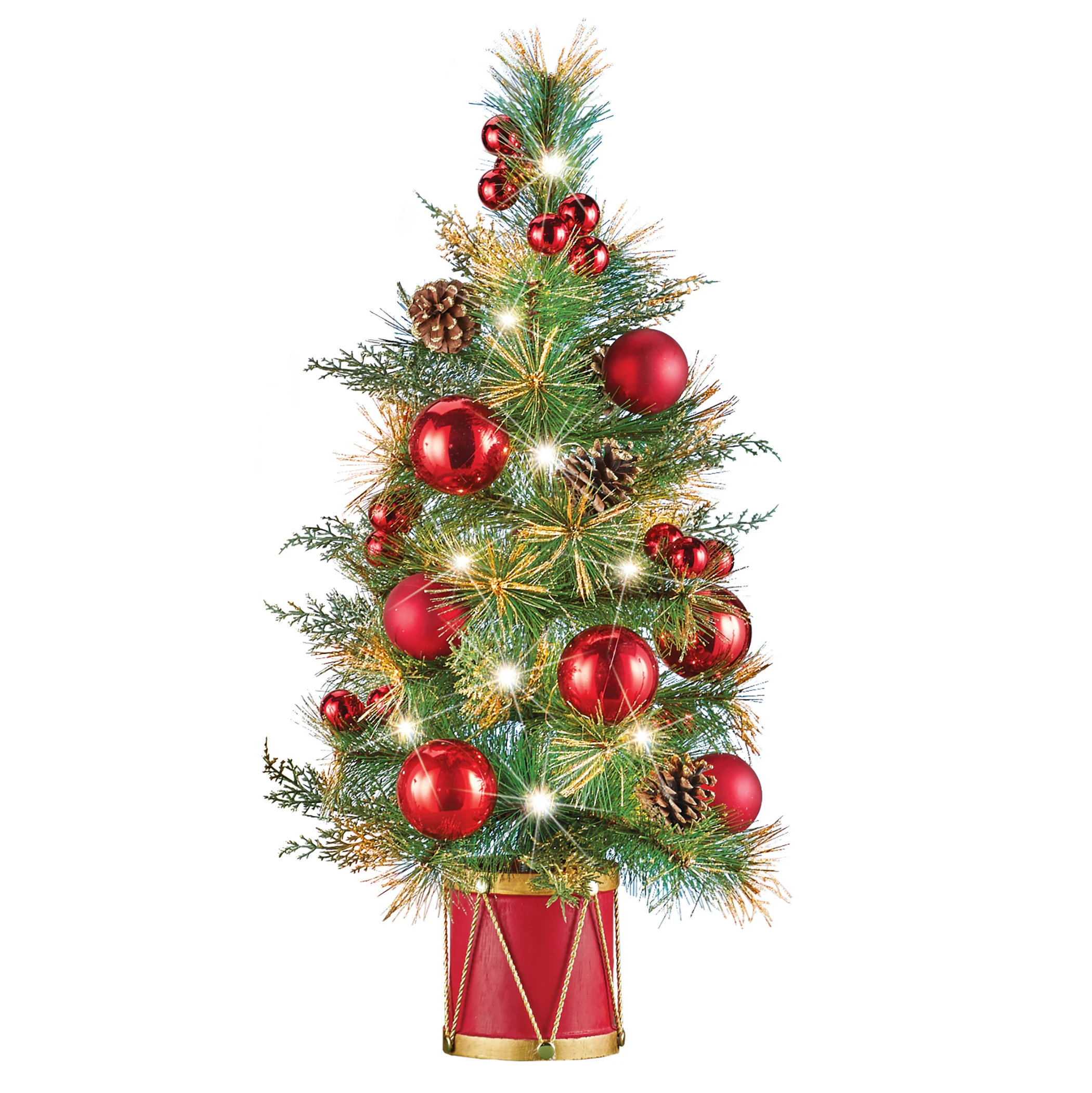 The Holiday Aisle® 2-Foot Lighted Tabletop Christmas Tree with ...