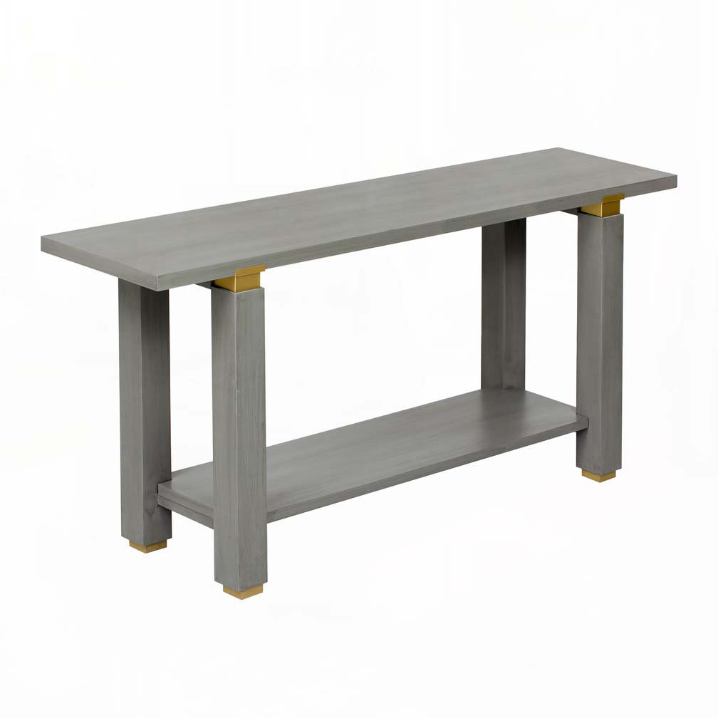 Latitude Run® 62.9"Long Wood Storage Console Table with Open Shelf ...