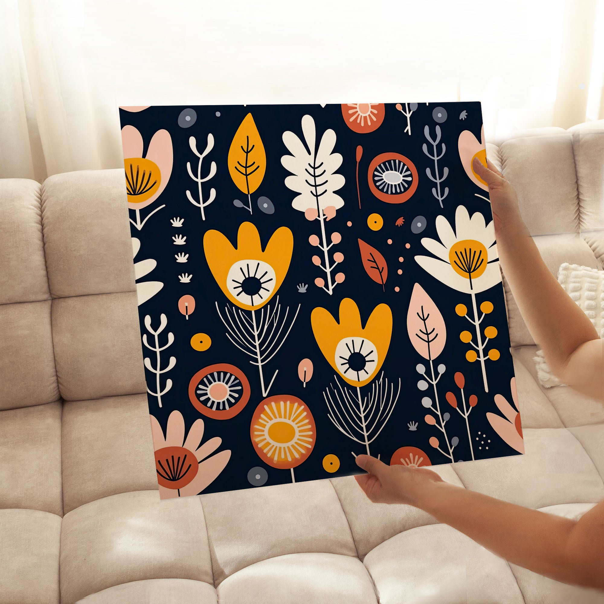 Winston Porter Botanical Scandinavian Flower Pattern III Scandinavian ...