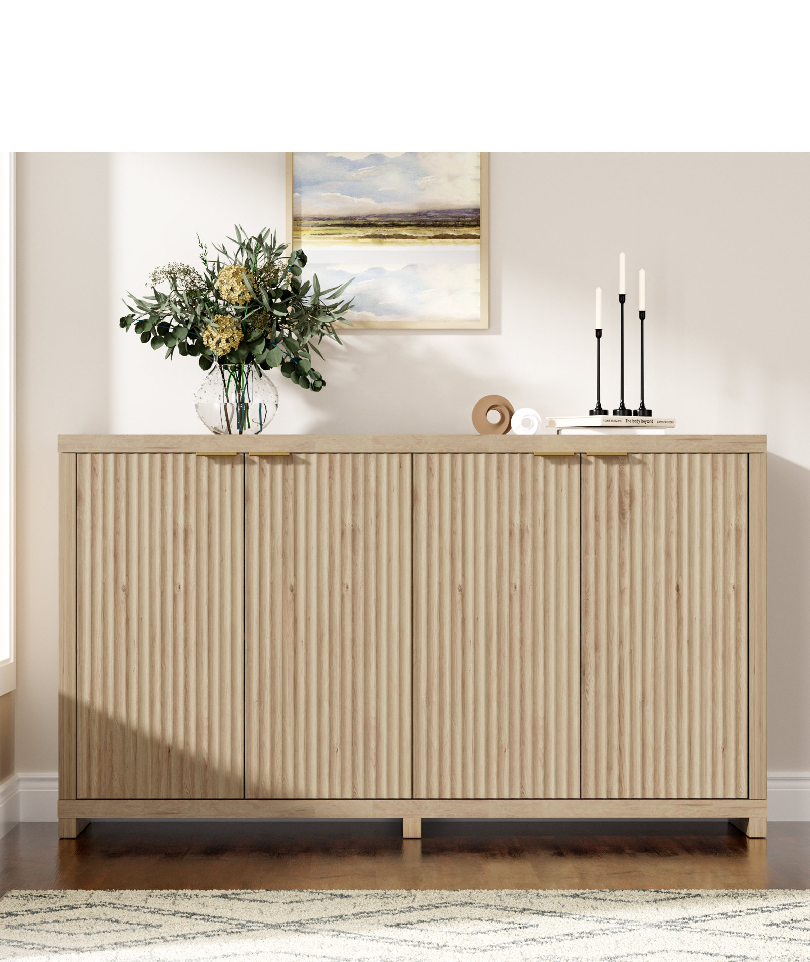 Union Rustic 55' Sideboard With Fluted Door | Wayfair
