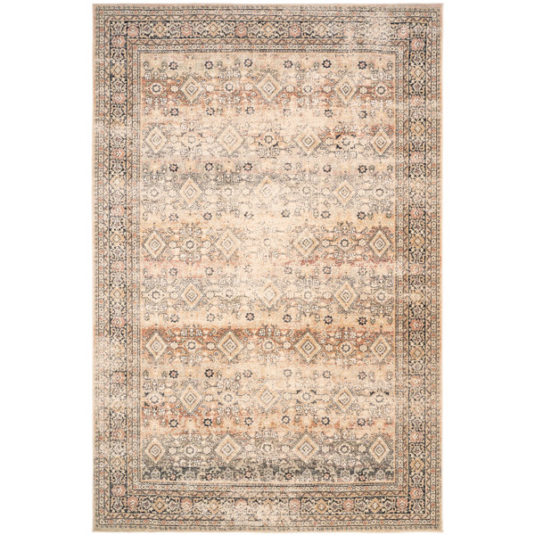 Foundry Select Machine Woven Wool Ivory Rug | Wayfair