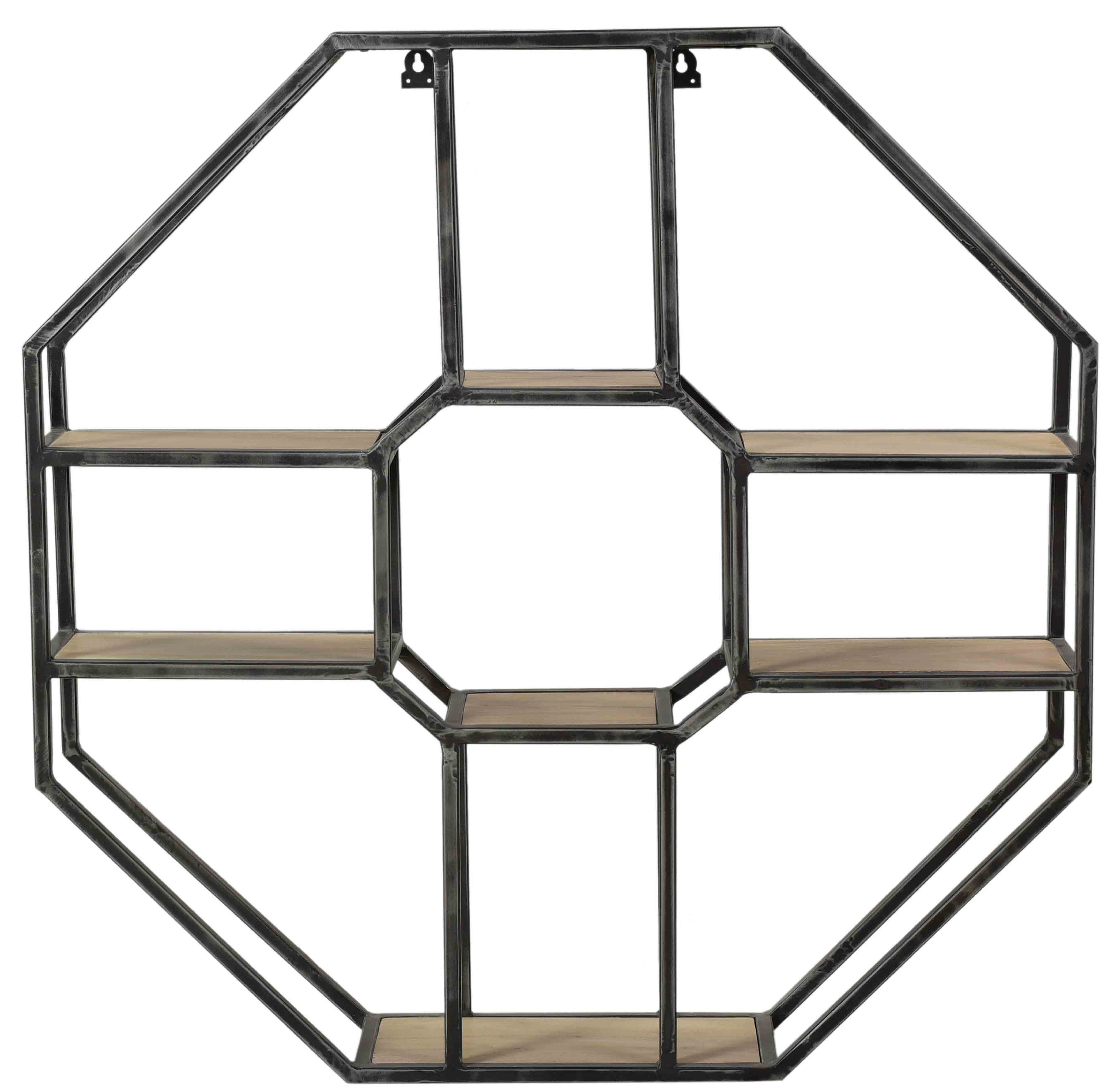 17 Stories Octagon Display Geometric Wall Shelf | Wayfair
