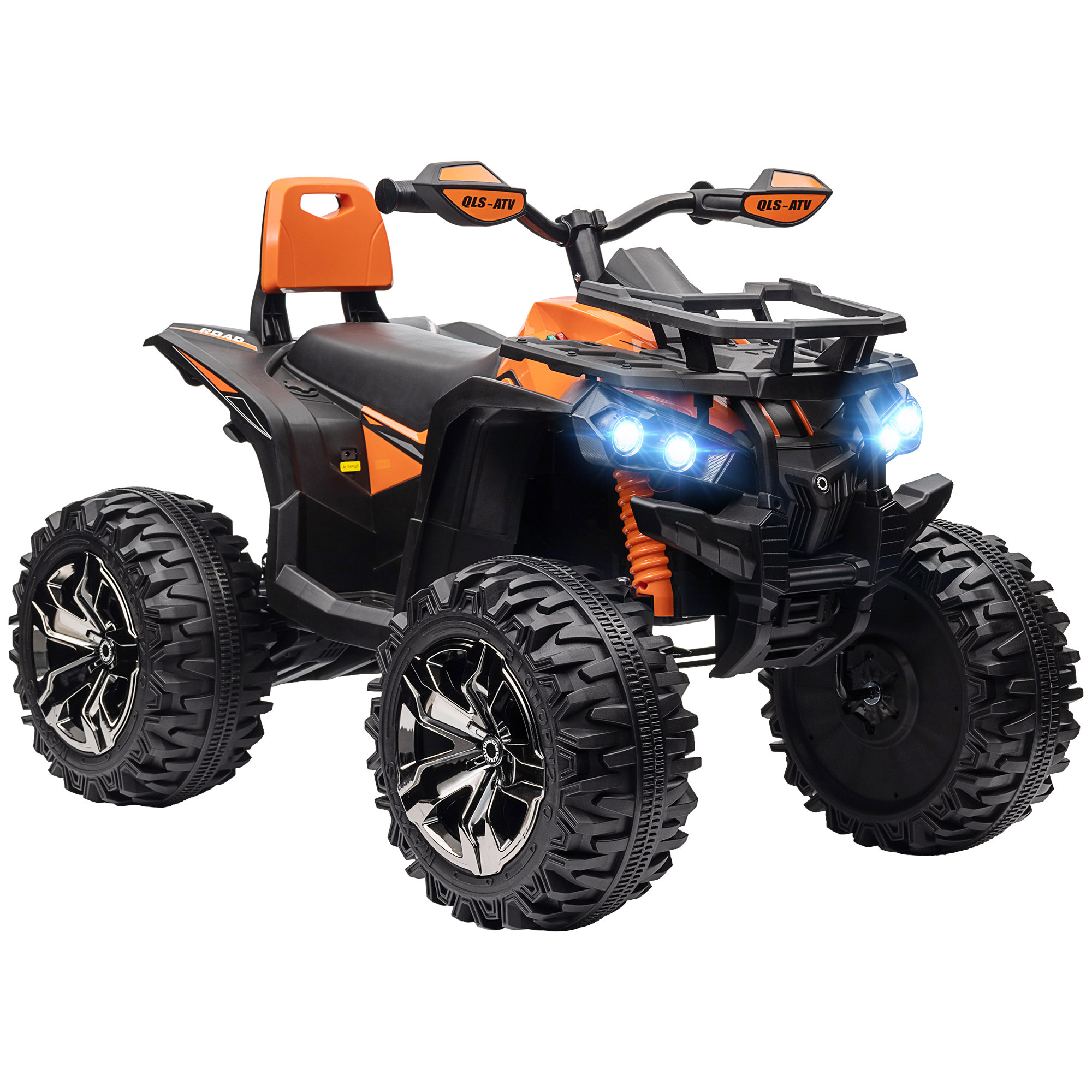 Aosom 12V Kids Ride-on Four-Wheeler ATV Toy Car with Music, Realistic ...