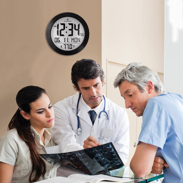 Marathon Watch Company Digital Atomic Tabletop Clock with Alarm ...