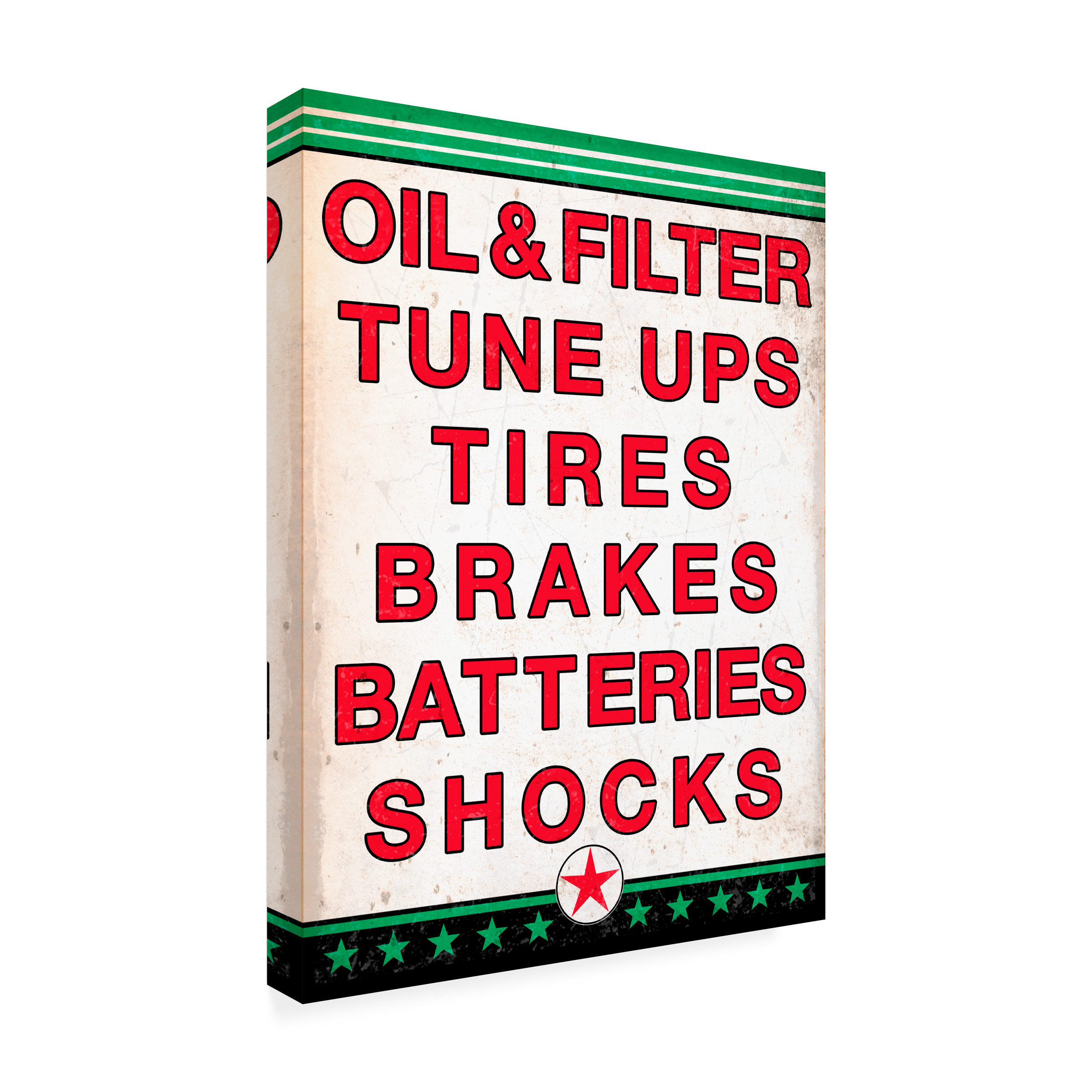 Trinx RetroPlanet 'Auto Shop Red Star' Canvas Art - Wayfair Canada