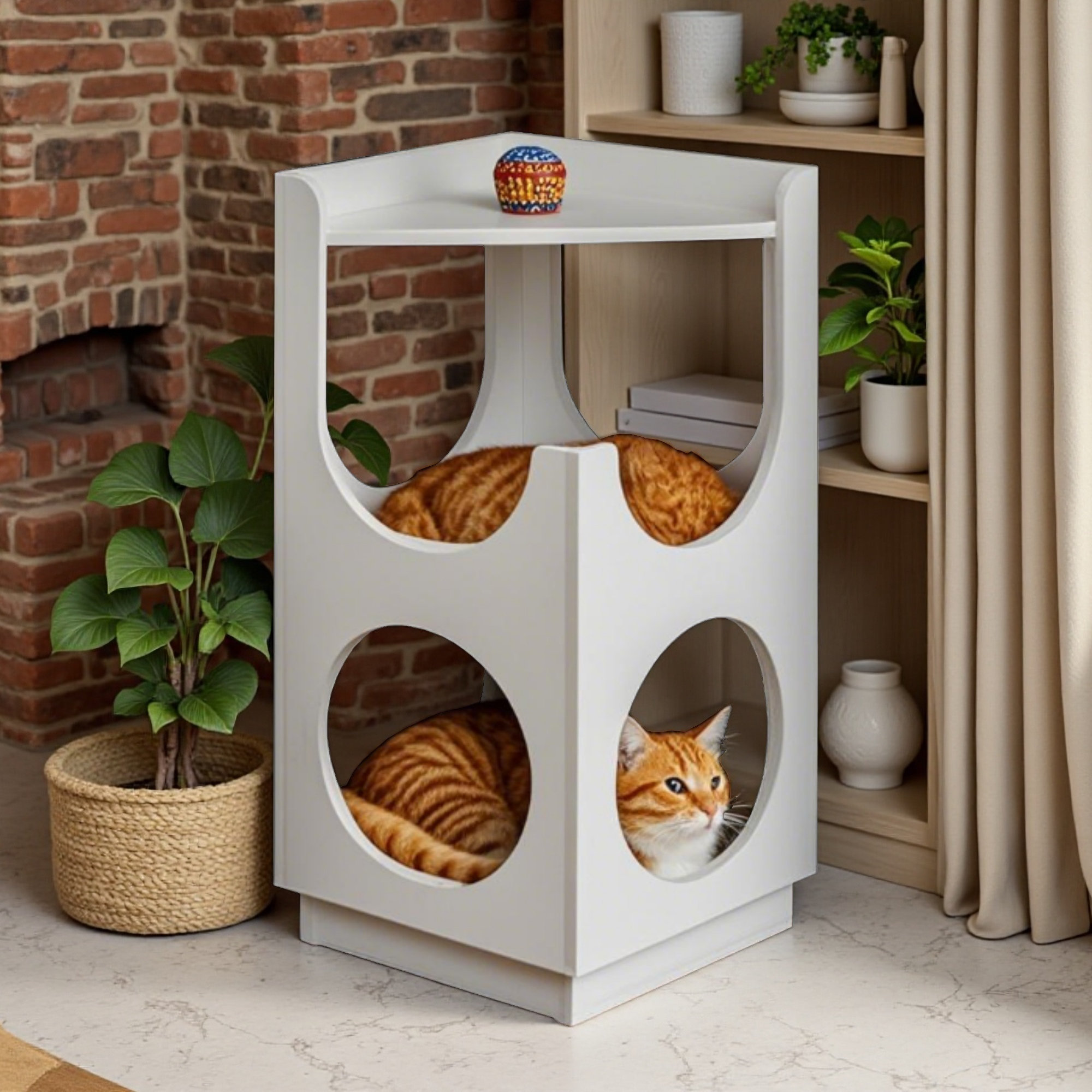 Tucker Murphy Pet™ Compact Double-layer Litter Box Enclosure For Cats ...