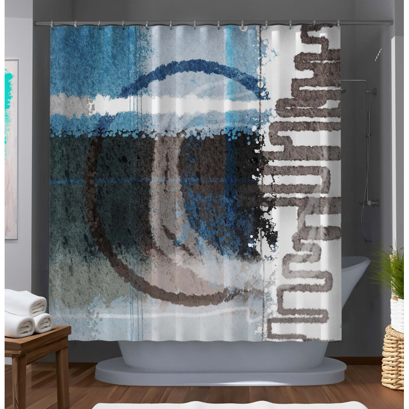 East Urban Home Artensia Abstract Shower Curtain | Wayfair