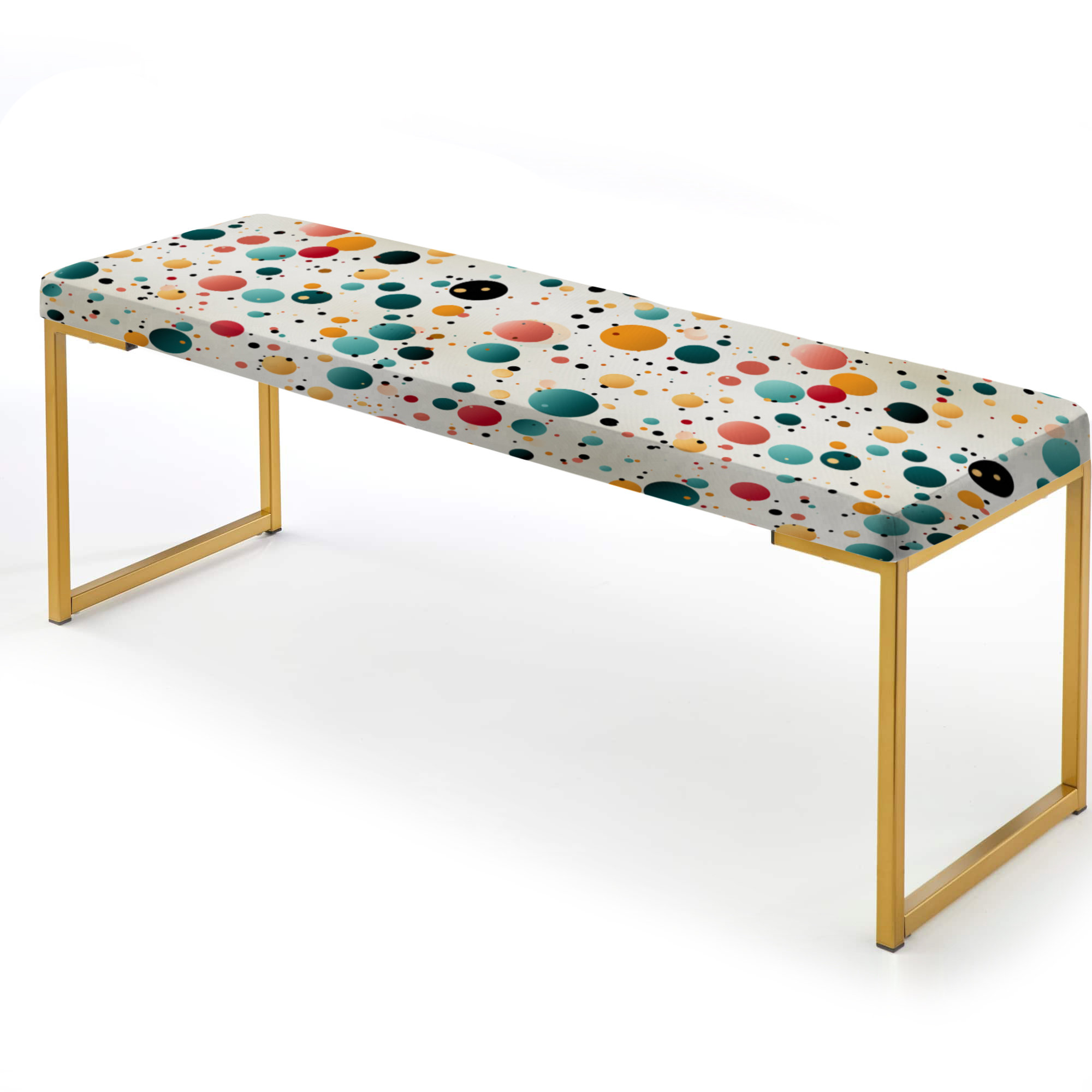 Design Art Delight Polka Dots Pattern - Polka Dots Upholstered Gold ...
