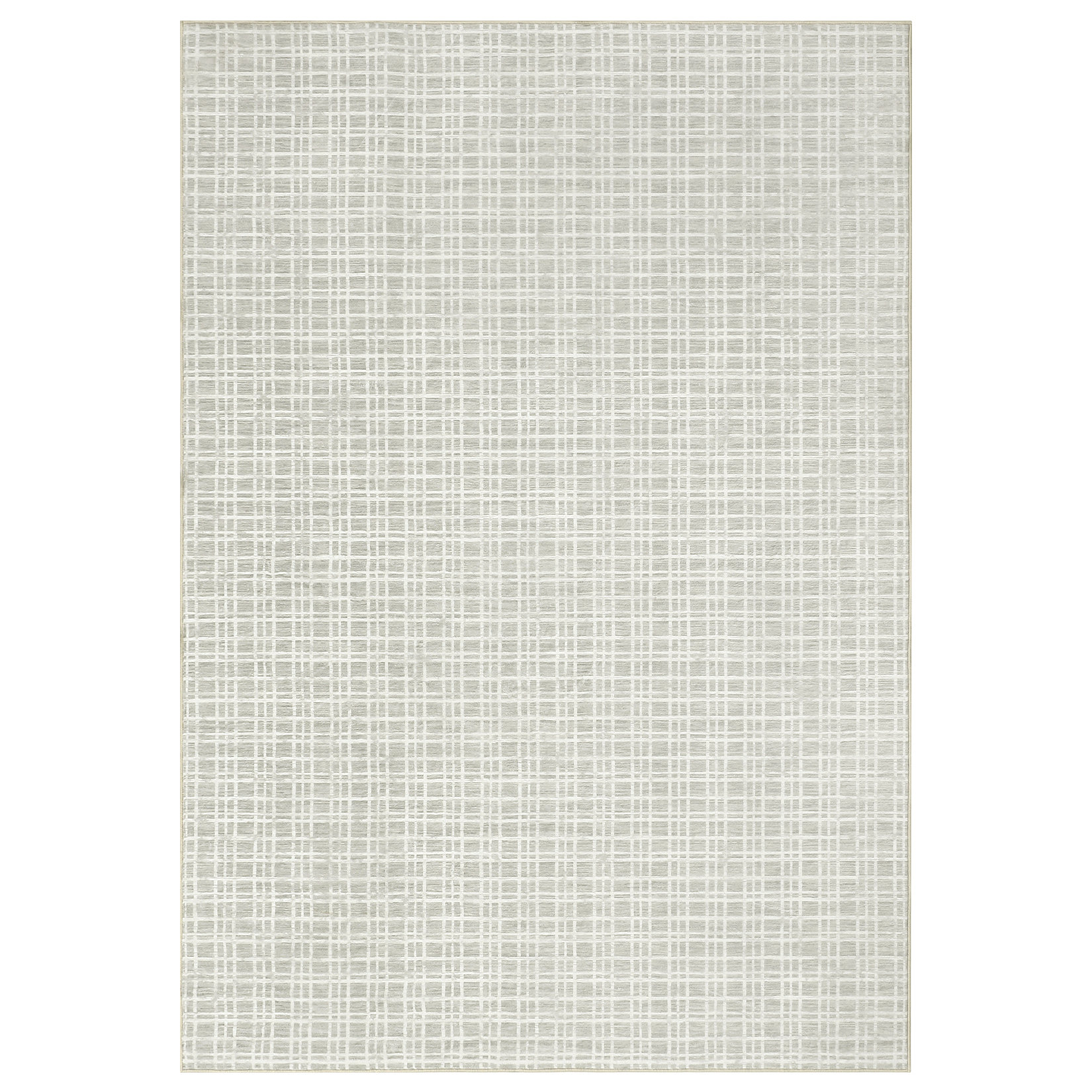 Ebern Designs Washable Area Rug, Modern Plaid Rug, Soft Faux Wool Rug ...