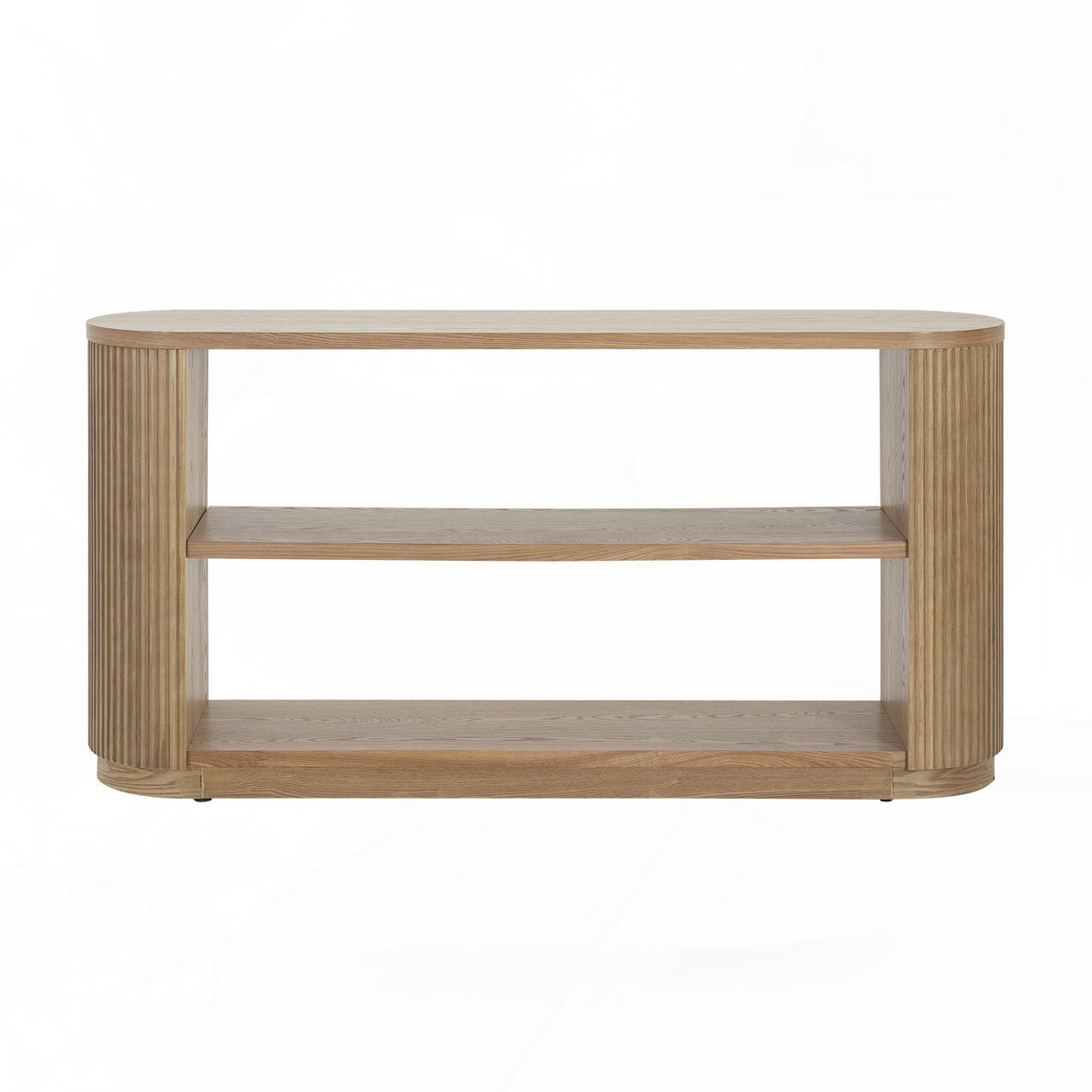 Latitude Run® Oval Wood Console Table with Open Shelf | Wayfair
