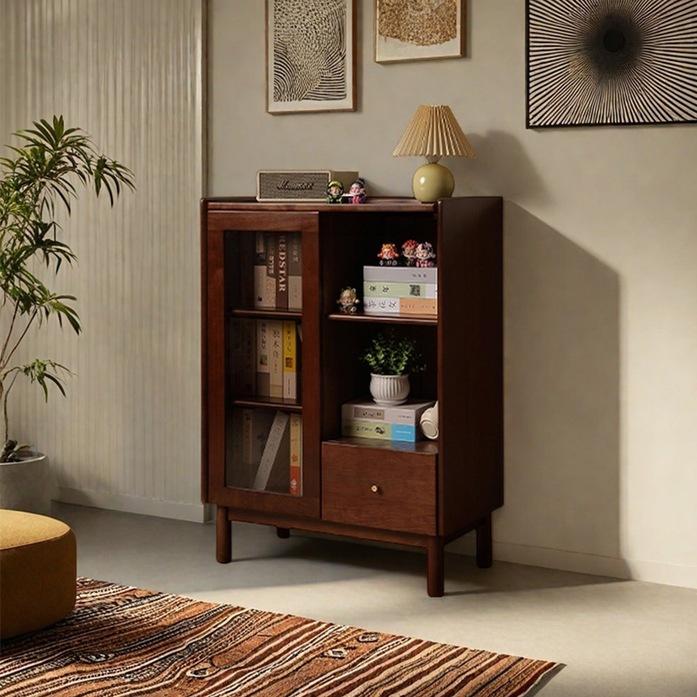 George Oliver European style small solid wood bookcase | Wayfair