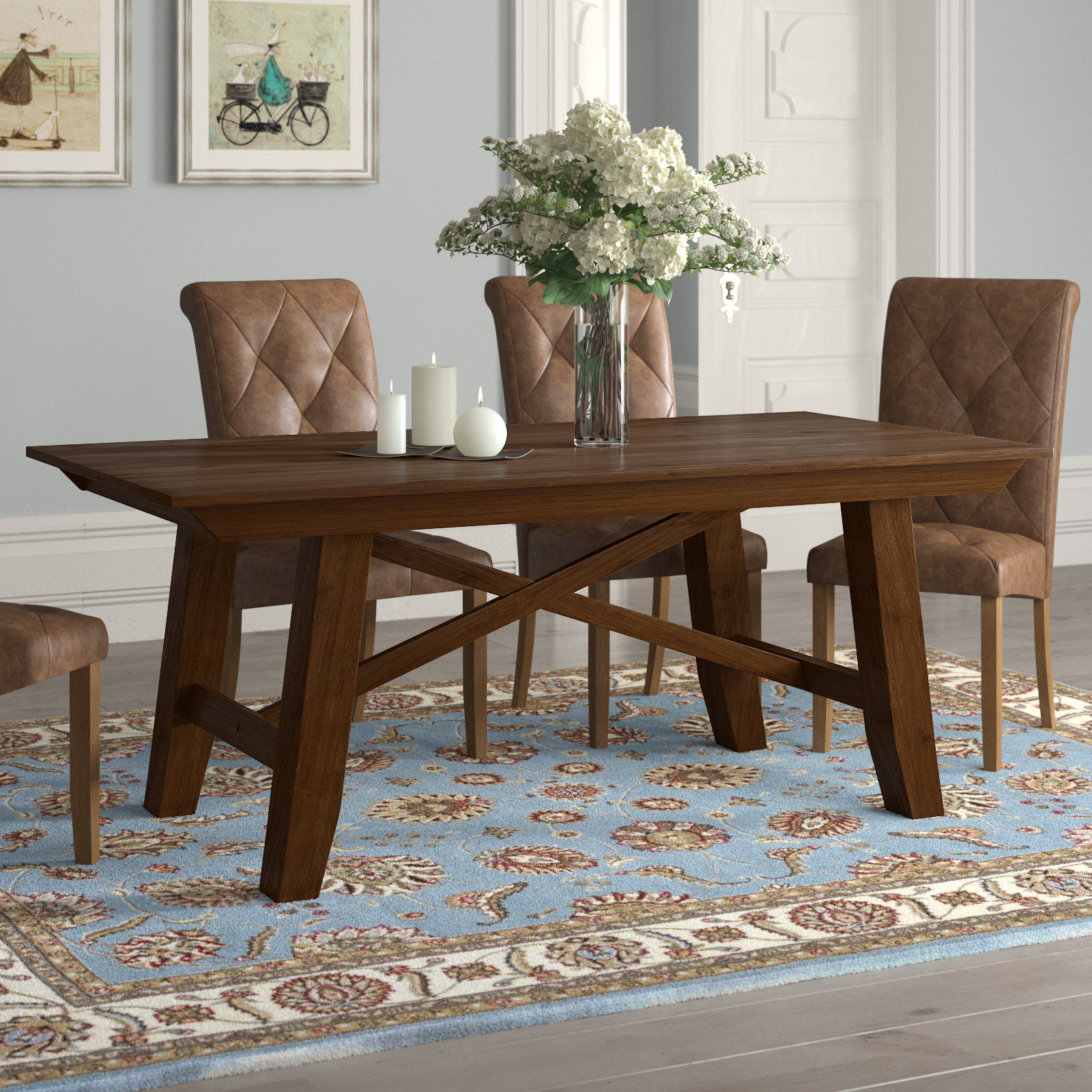 Lark Manor Anyeline 72" Solid Wood Dining Table & Reviews - Wayfair Canada