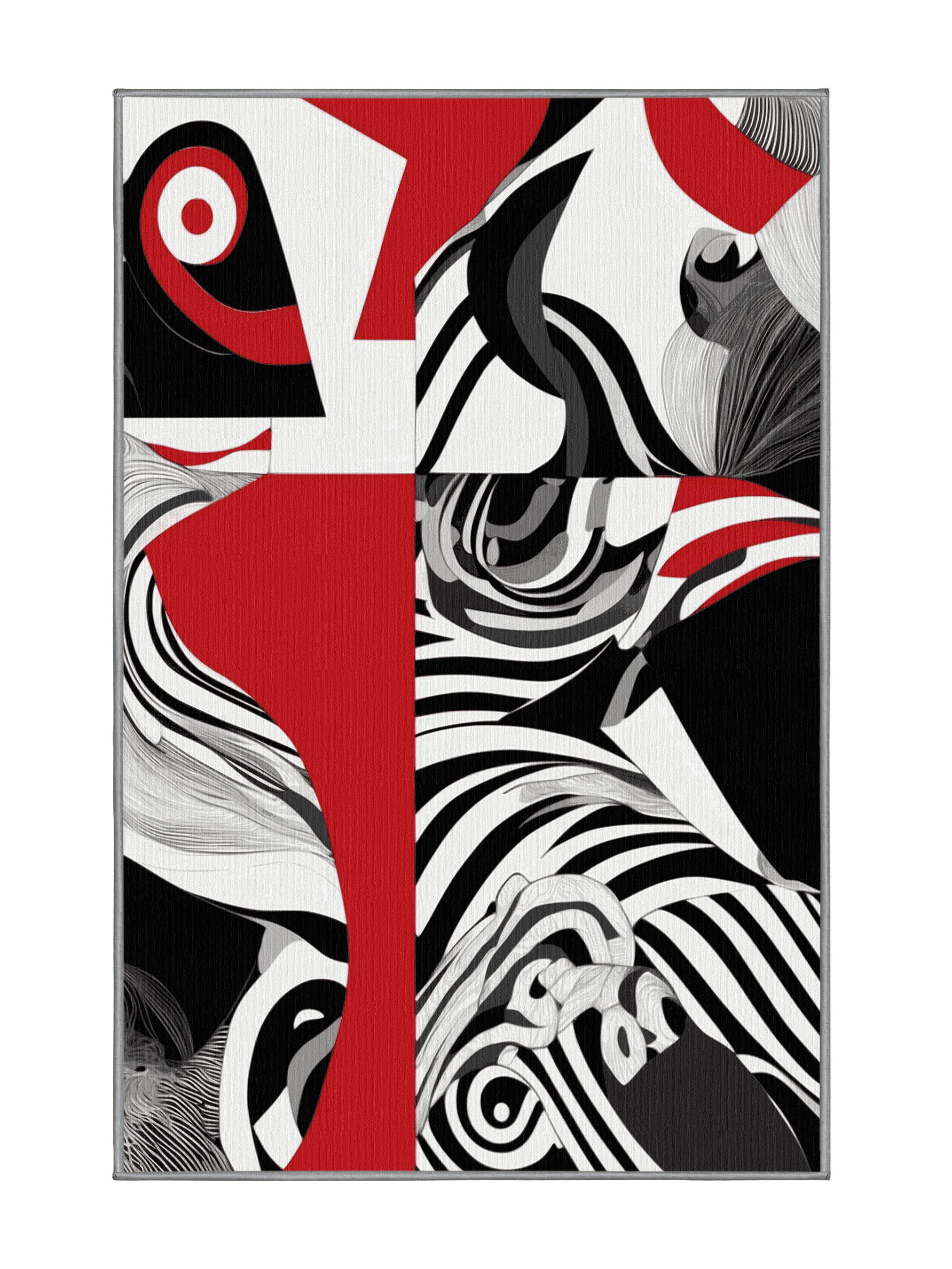 Wrought Studio™ Obsidian Prime Flame Rug | Wayfair