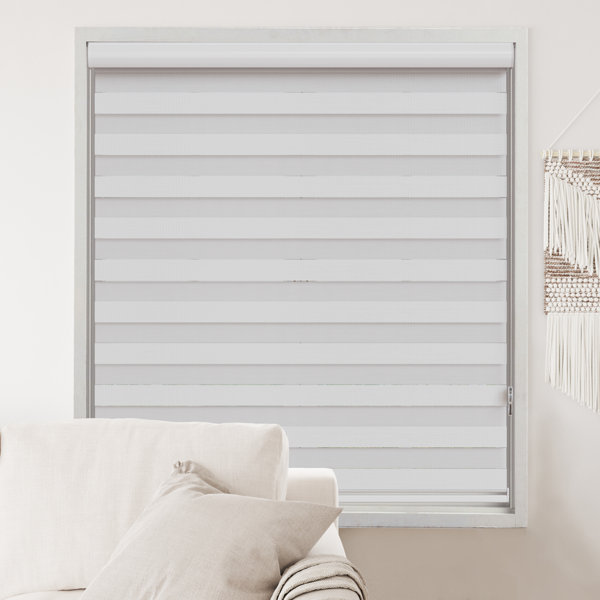 Symple Stuff Zebra Blinds Window Dual Layer Roller Shades, Corded ...
