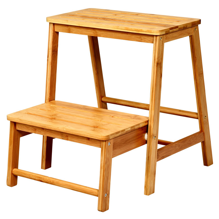 Marlow Home Co. Allenby 2 - Step Wood Step Stool | Wayfair.co.uk