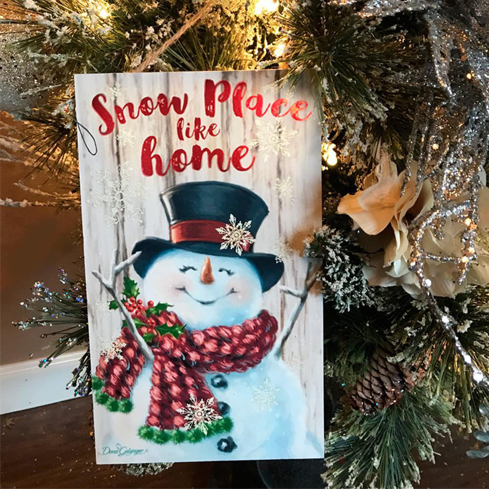 Glow Decor Snow Place Like Home Wooden Sign with Rope Hanger & Reviews ...