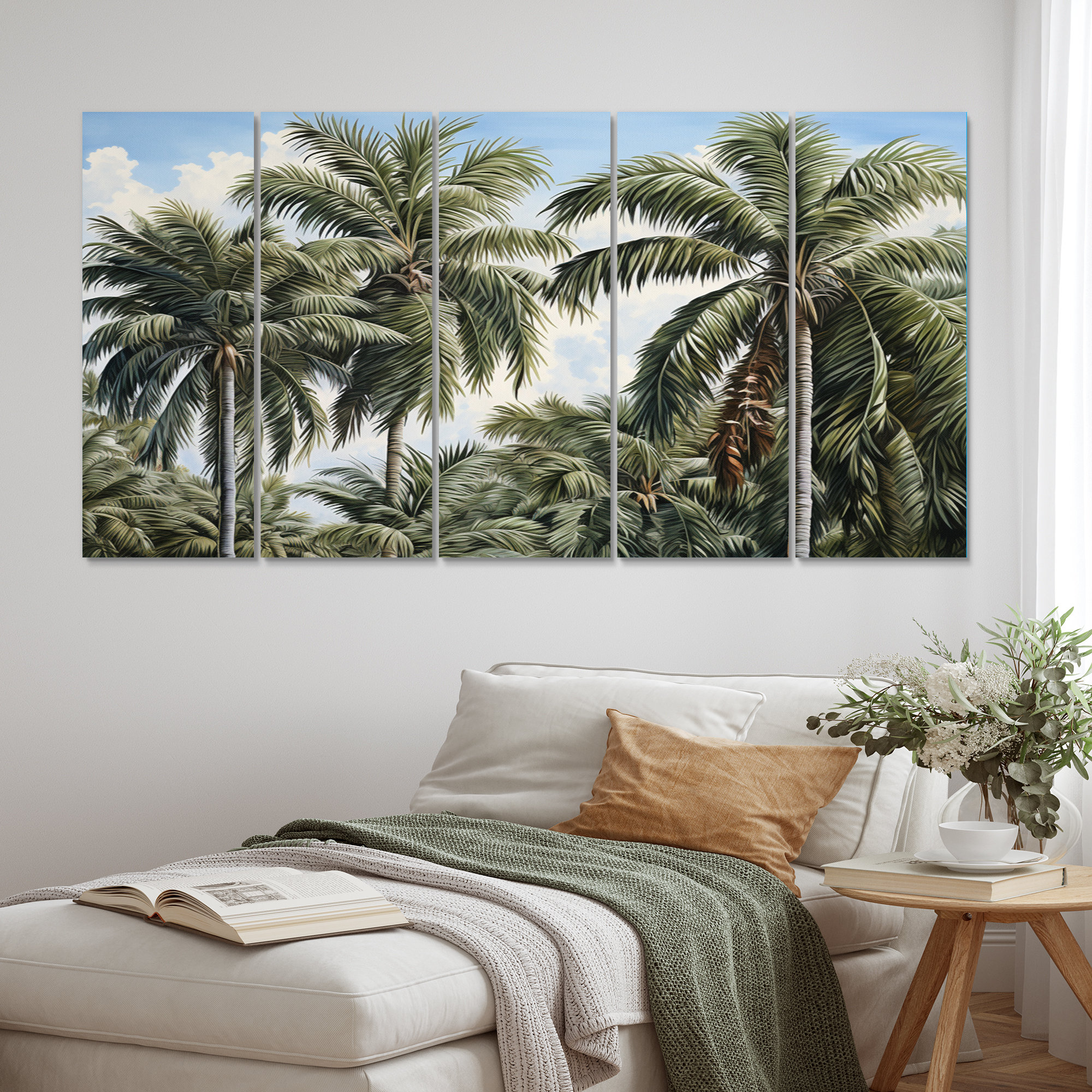 Bay Isle Home™ Palm Trees At The Beach V - Floral Wall Art Living Room ...