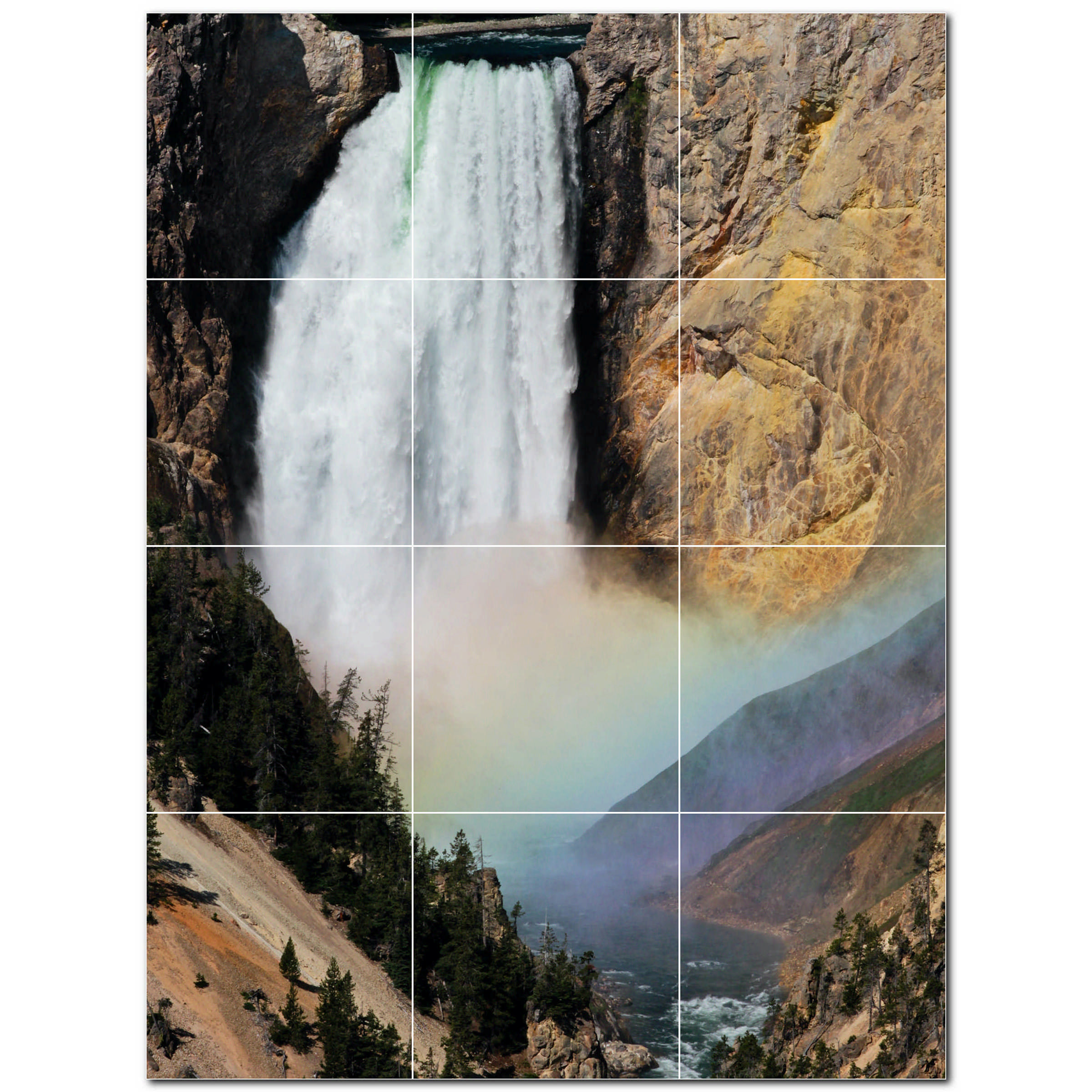 Picture-Tiles.com 24" x 32" Ceramic Waterfalls Photo Decorative Mural ...
