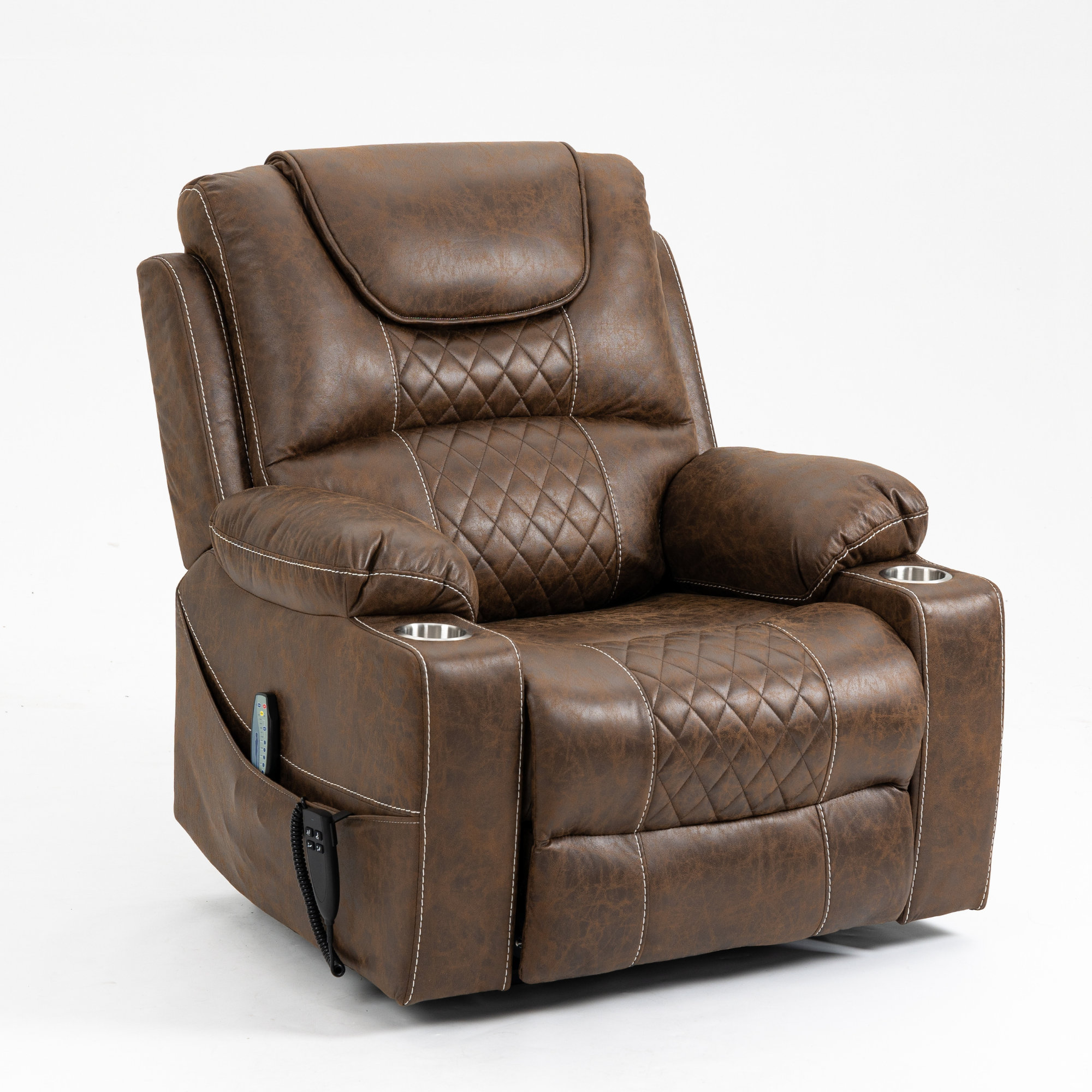 Hokku Designs Dual Motor Lift Chair Power Lay Flat Lift Recliner Chair ...