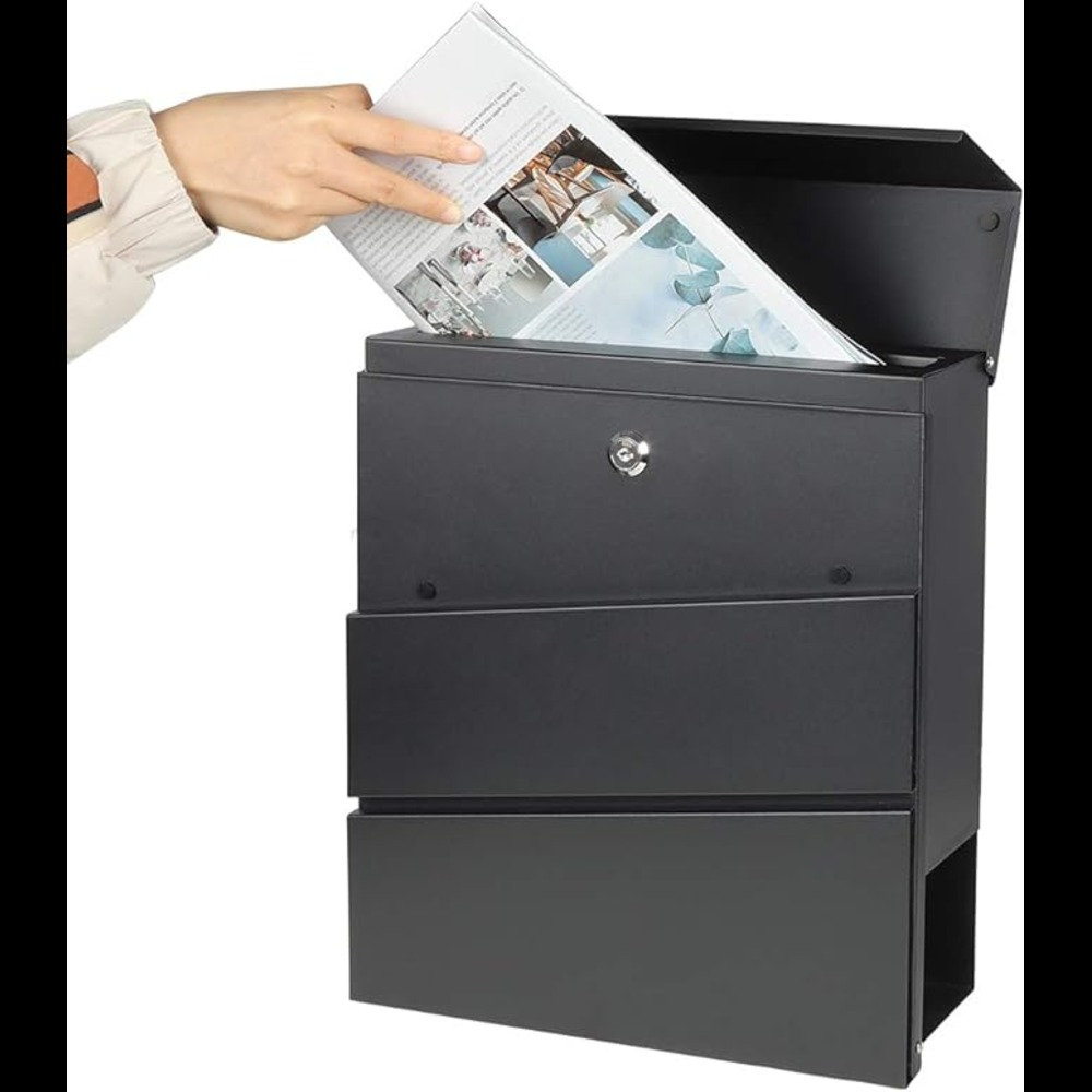 Invenitiah Decaller Metal Wall Mounted Mailboxes With Key Lock, Large ...