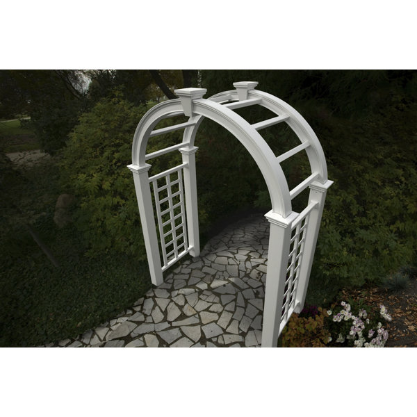 Vita 60'' W x 30'' D Plastic Arbor in White & Reviews | Wayfair