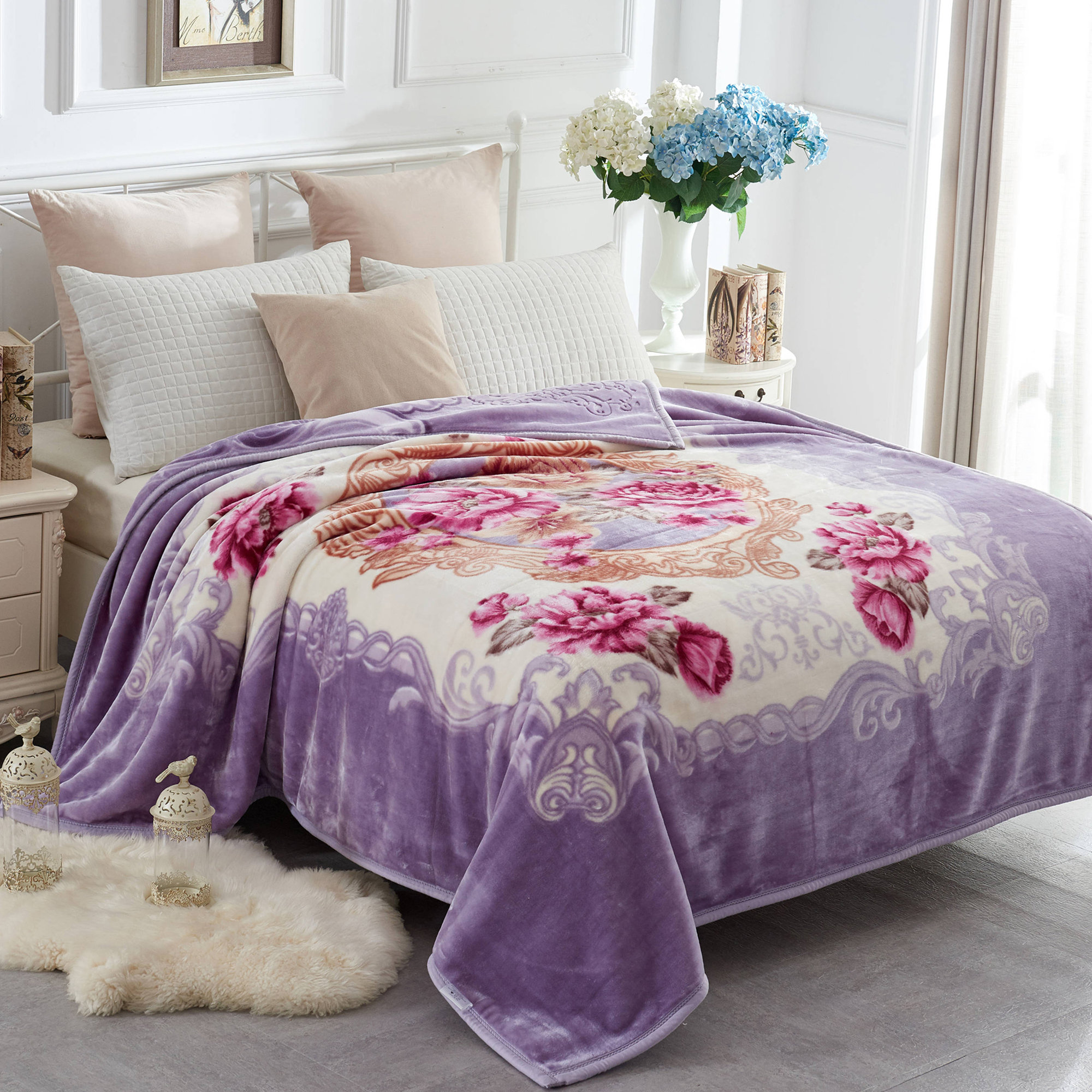 JML Plush Warm Mink Fleece Blanket & Reviews | Wayfair