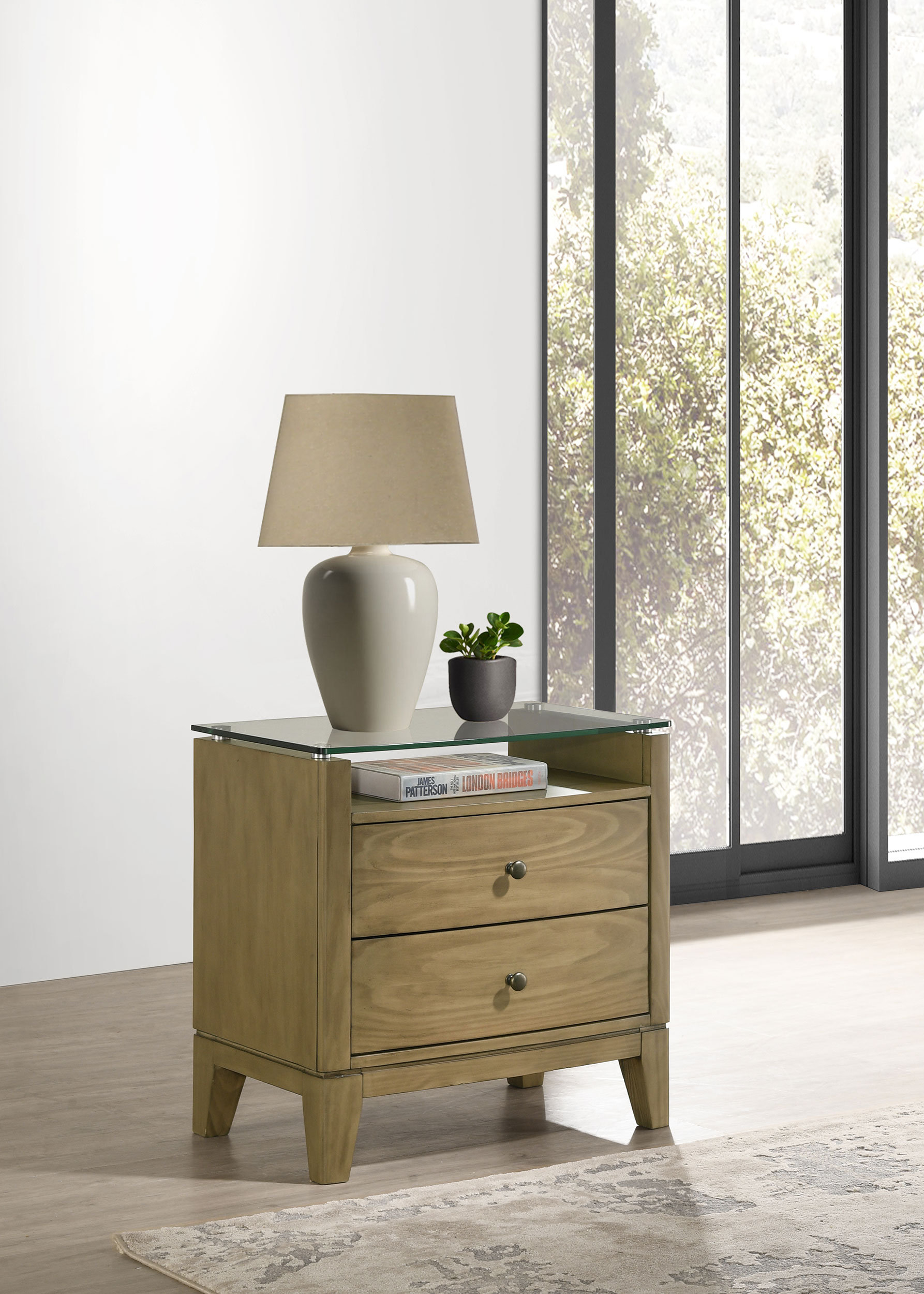 Lark Manor™ Refined 2-Drawer Nightstand - Compact And Modern Design ...
