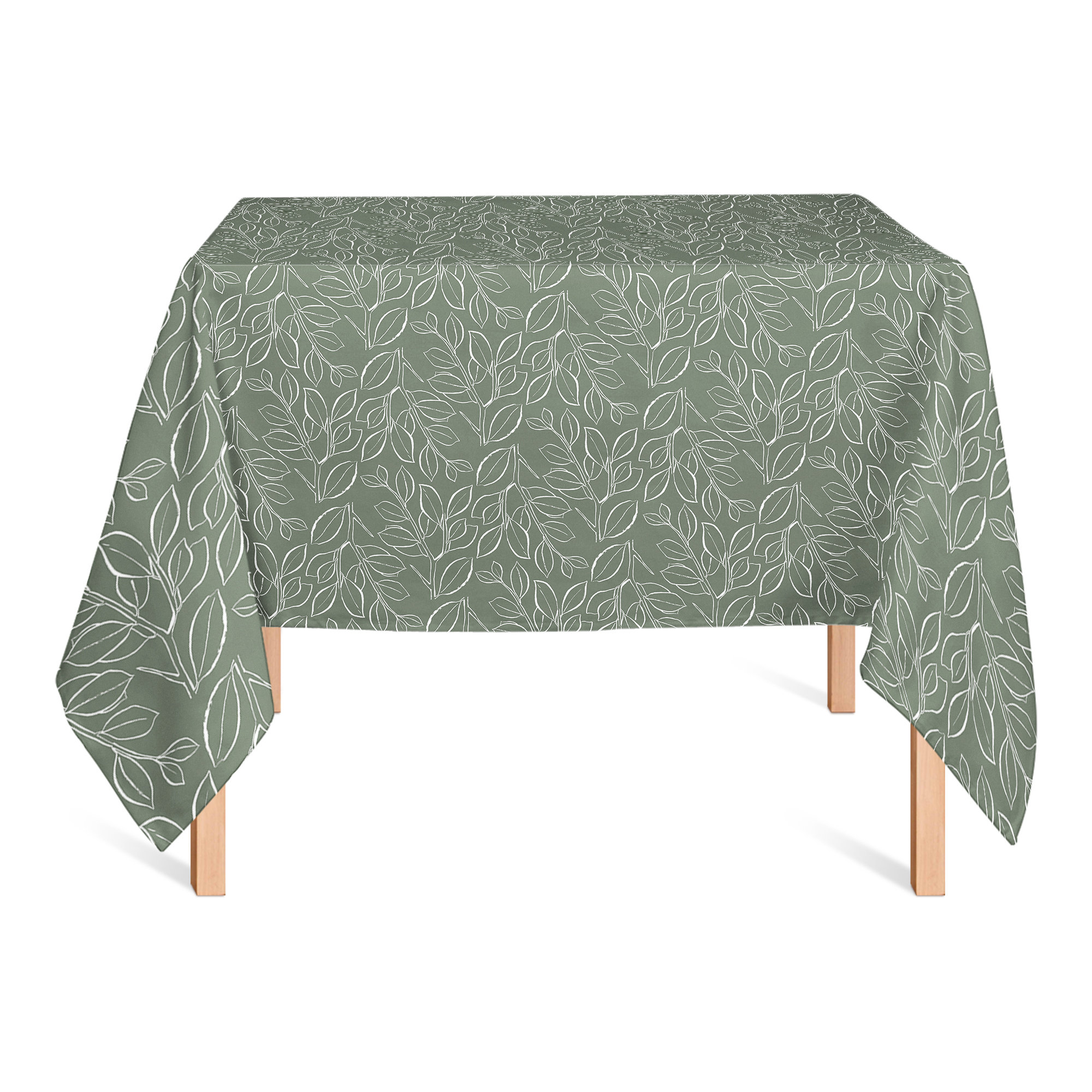 Winston Porter Sage Lined Leaves Tablecloth - Wayfair Canada