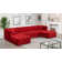House of Hampton® Dymone Velvet Sectional & Reviews | Wayfair