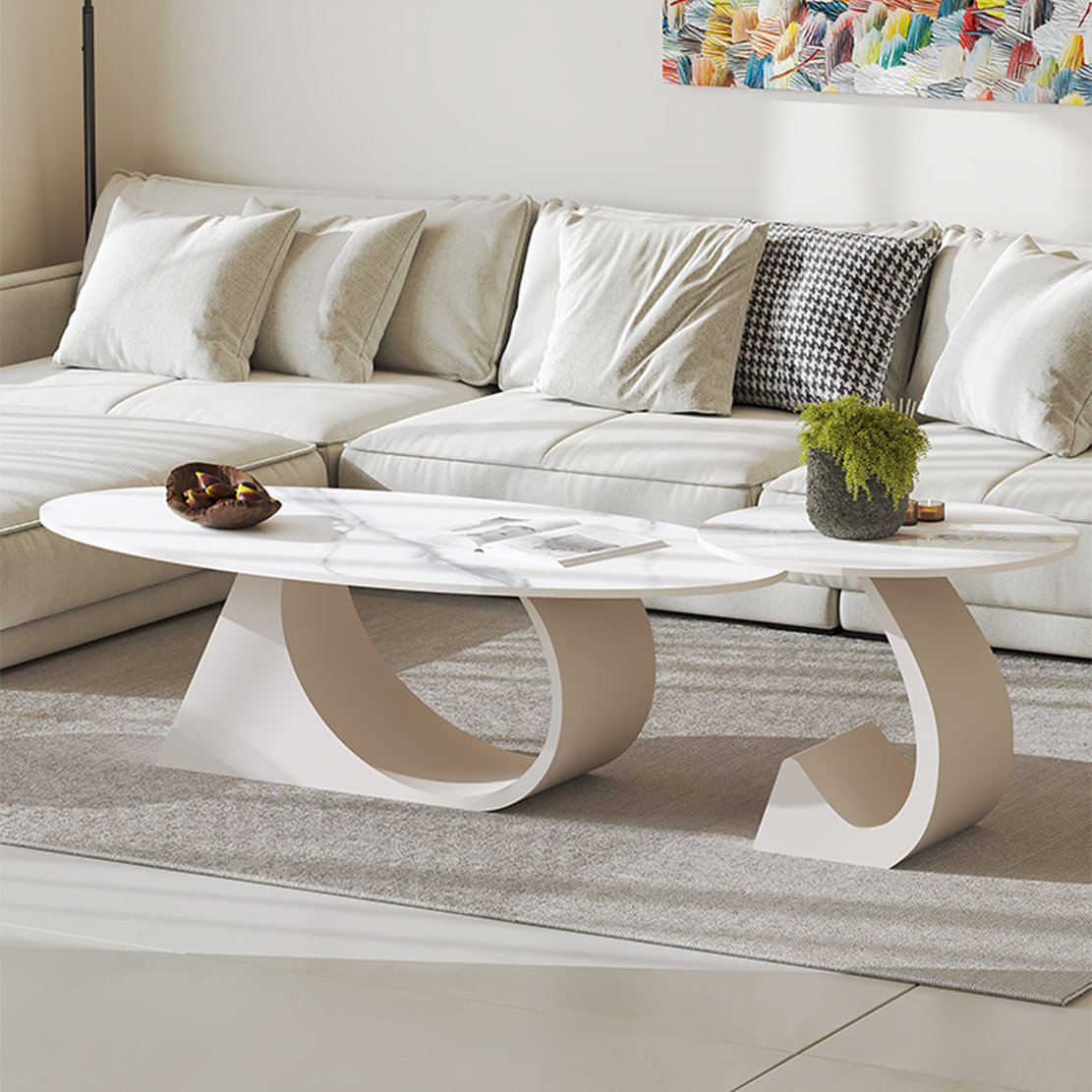 ComfyFurnituress Modern simple shaped oval rock table | Wayfair