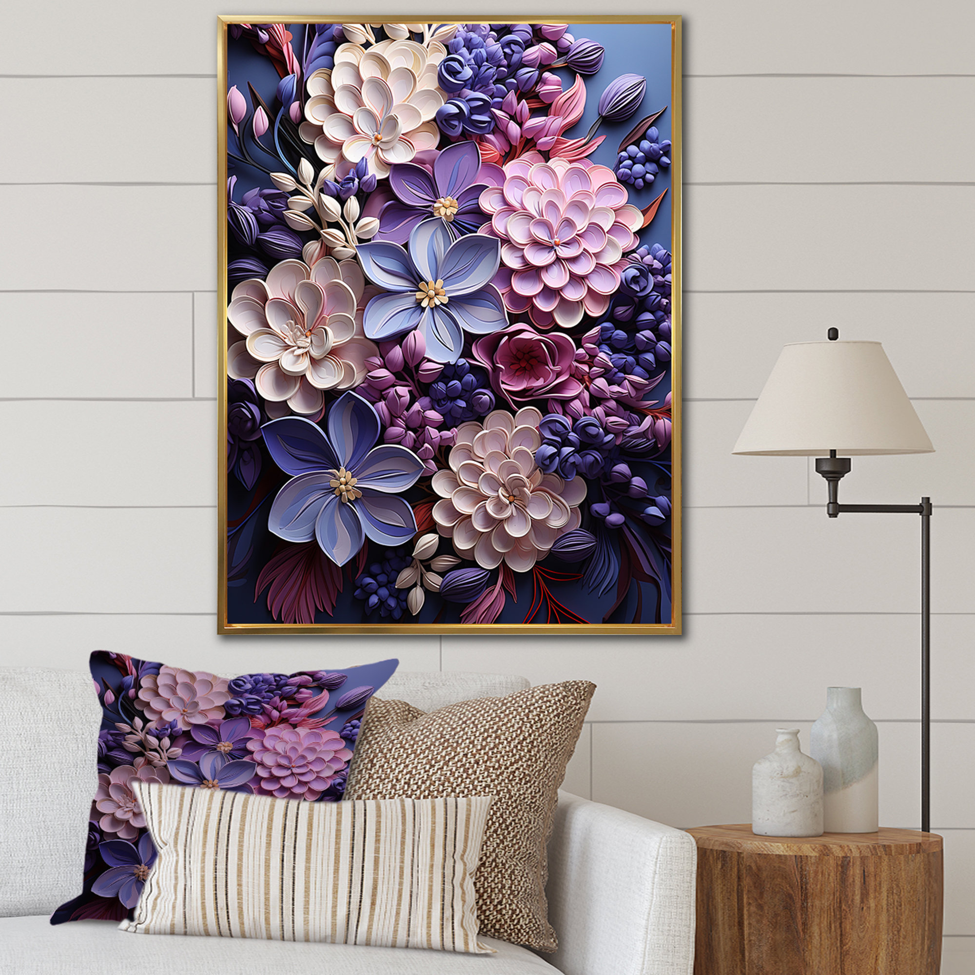 Winston Porter Serenity Lilac Magic Framed On Canvas Print | Wayfair
