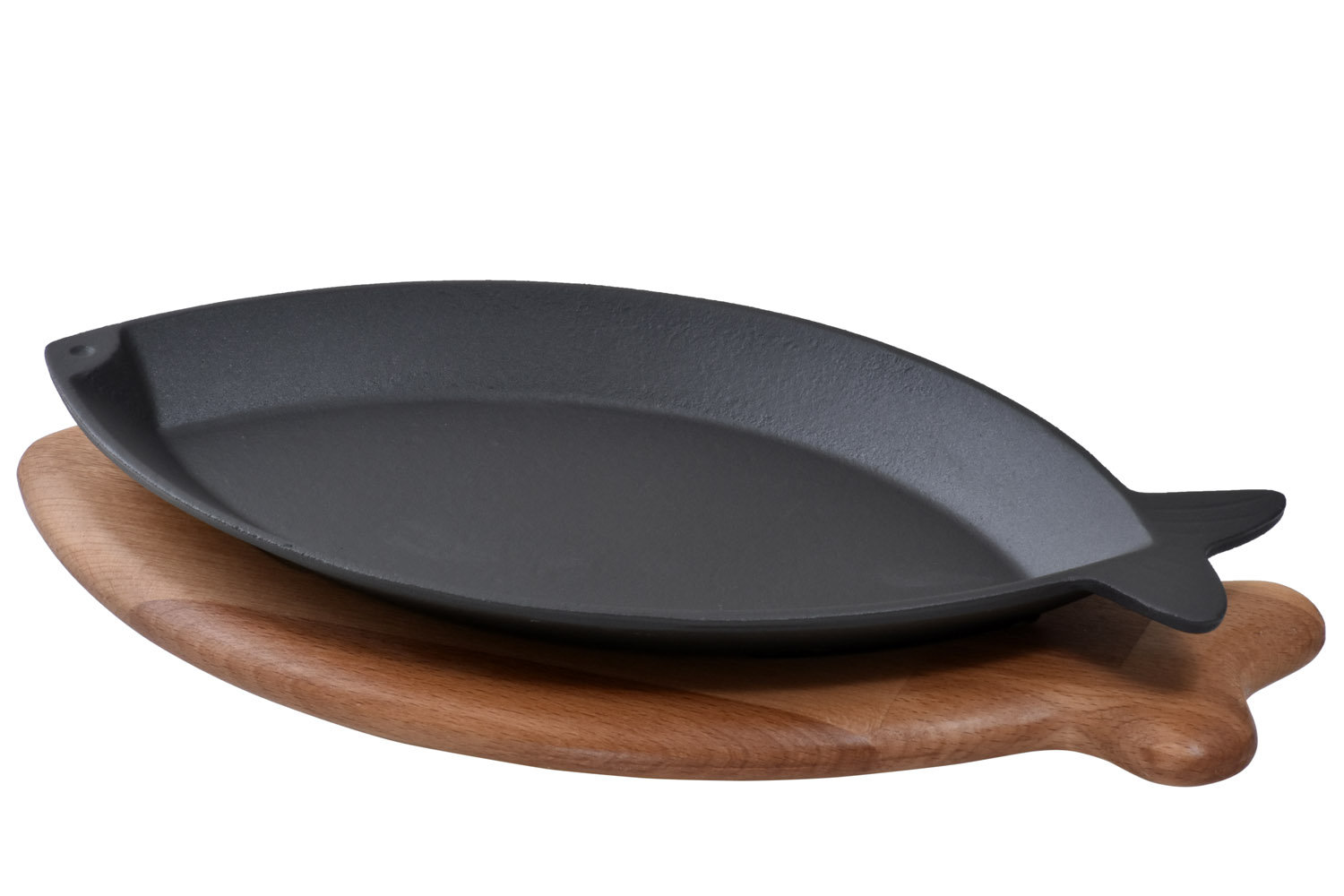 Trinx Lava Enameled Cast Iron Serving Dish 12.5 inch-Fish Shaped with ...