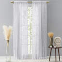 Canora Grey Elainah Premium Lace Semi-Sheer Rod Pocket Curtain Panel ...