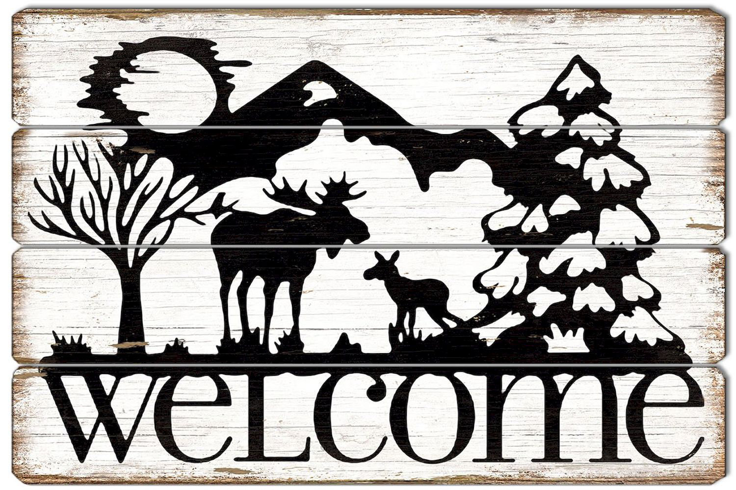 Millwood Pines Welcome Wooden Sign Wall Décor & Reviews | Wayfair