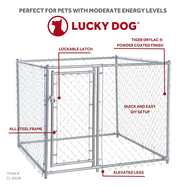 Lucky Dog Chain Link Kennel Kit & Reviews | Wayfair