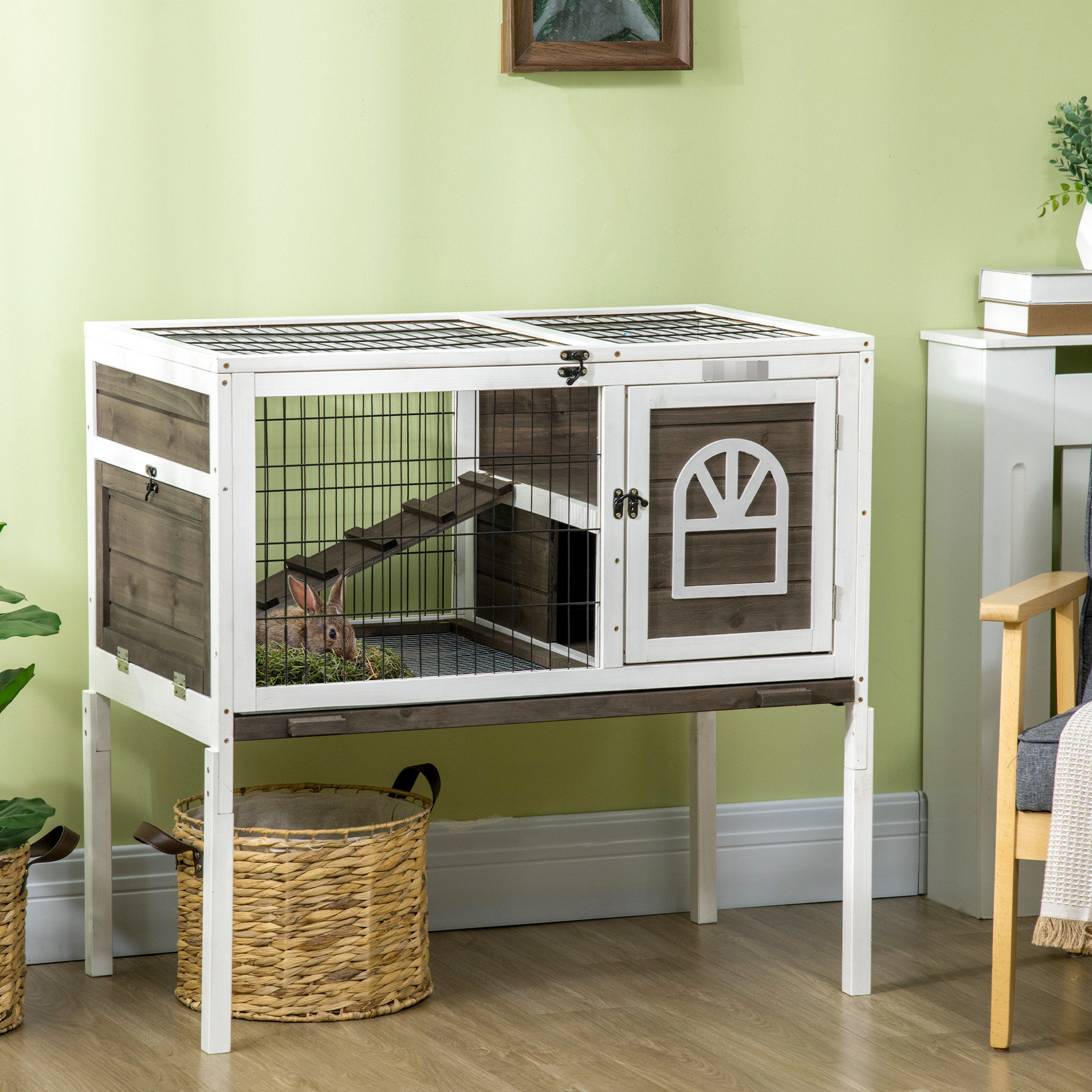 Archie & Oscar™ Spacious Indoor Rabbit - Guinea Pig Cage With Run ...
