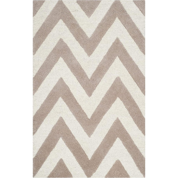 Ebern Designs Sanyla Hand Tufted Wool Chevron Rug & Reviews | Wayfair