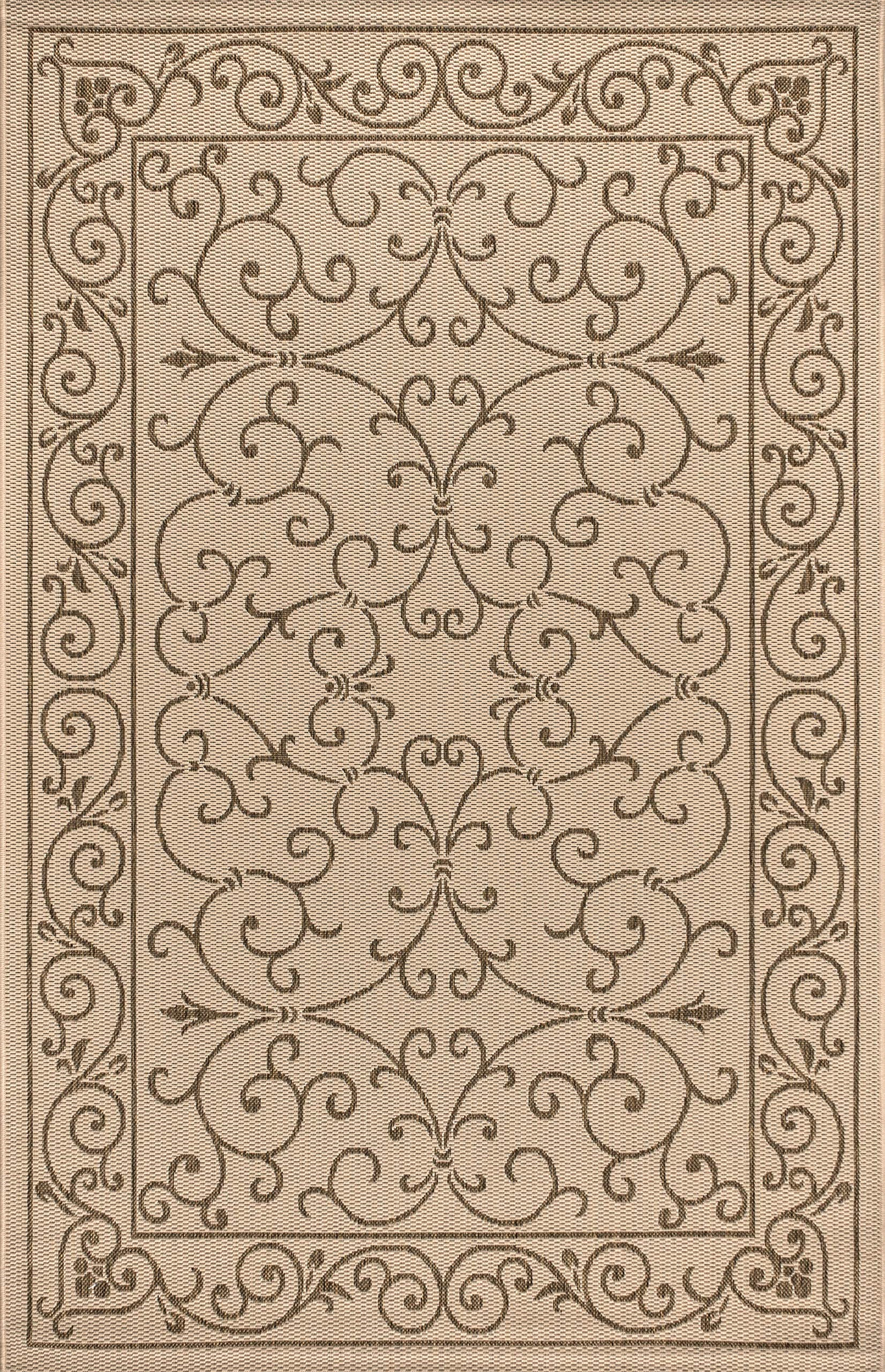 Canora Grey Vintage Filigree Textured Weave Indoor Outdoor Area Rug ...