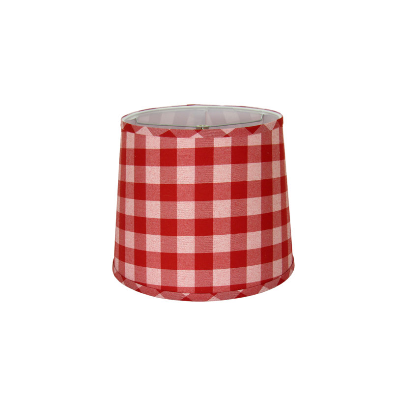 Gracie Oaks Red Check Lamp Shade | Wayfair