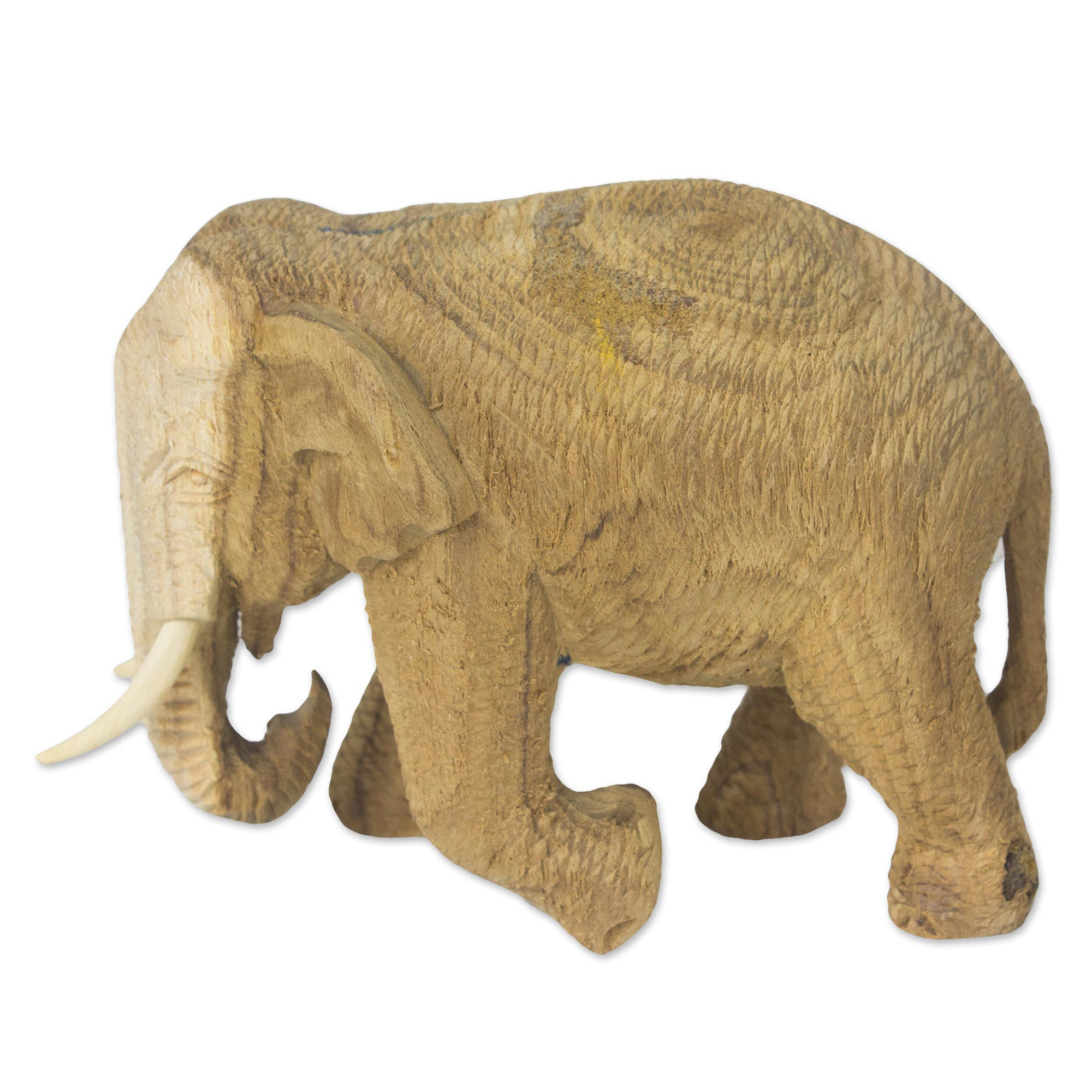 Millwood Pines Kalo Rain Tree and Wood Elephant Figurine - Wayfair Canada
