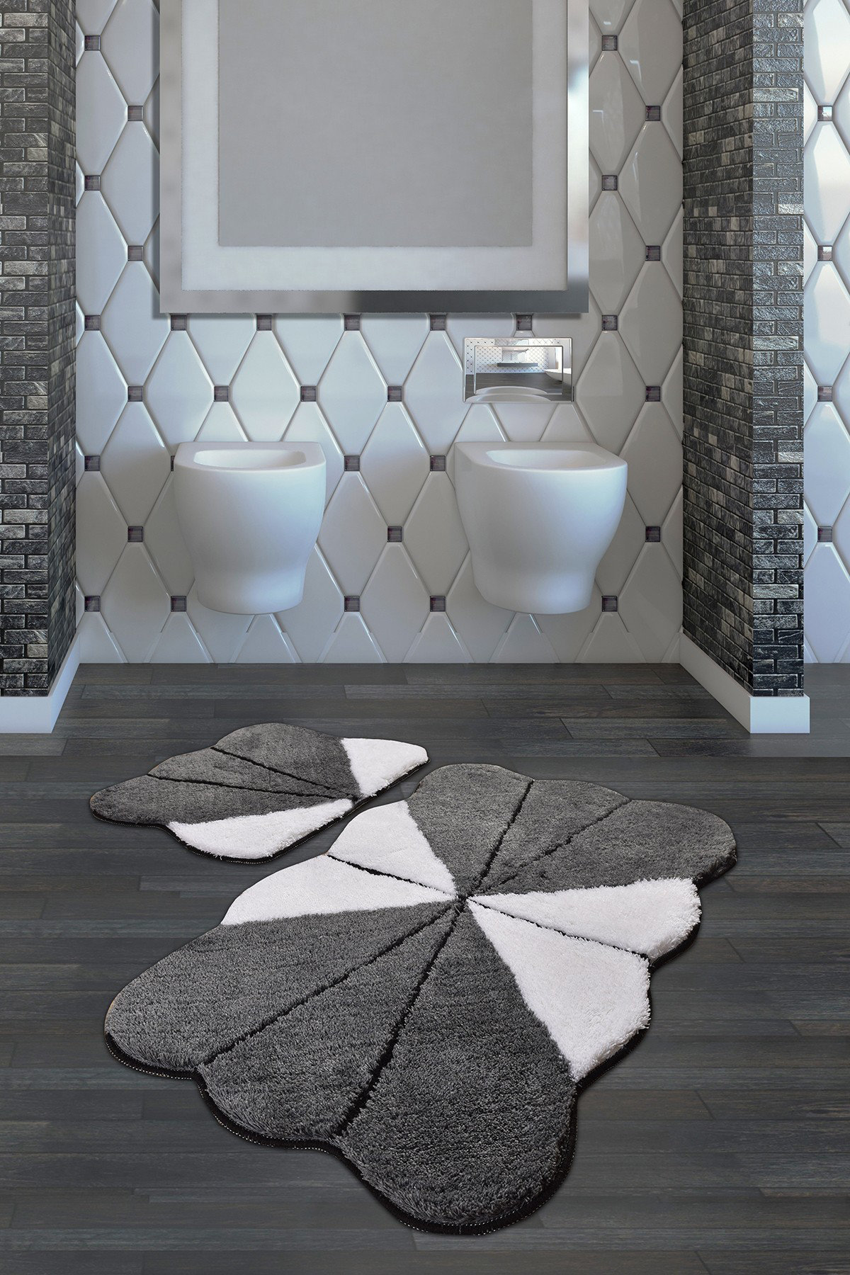 East Urban Home Mardell 2 Piece Bath Rug Set | Wayfair