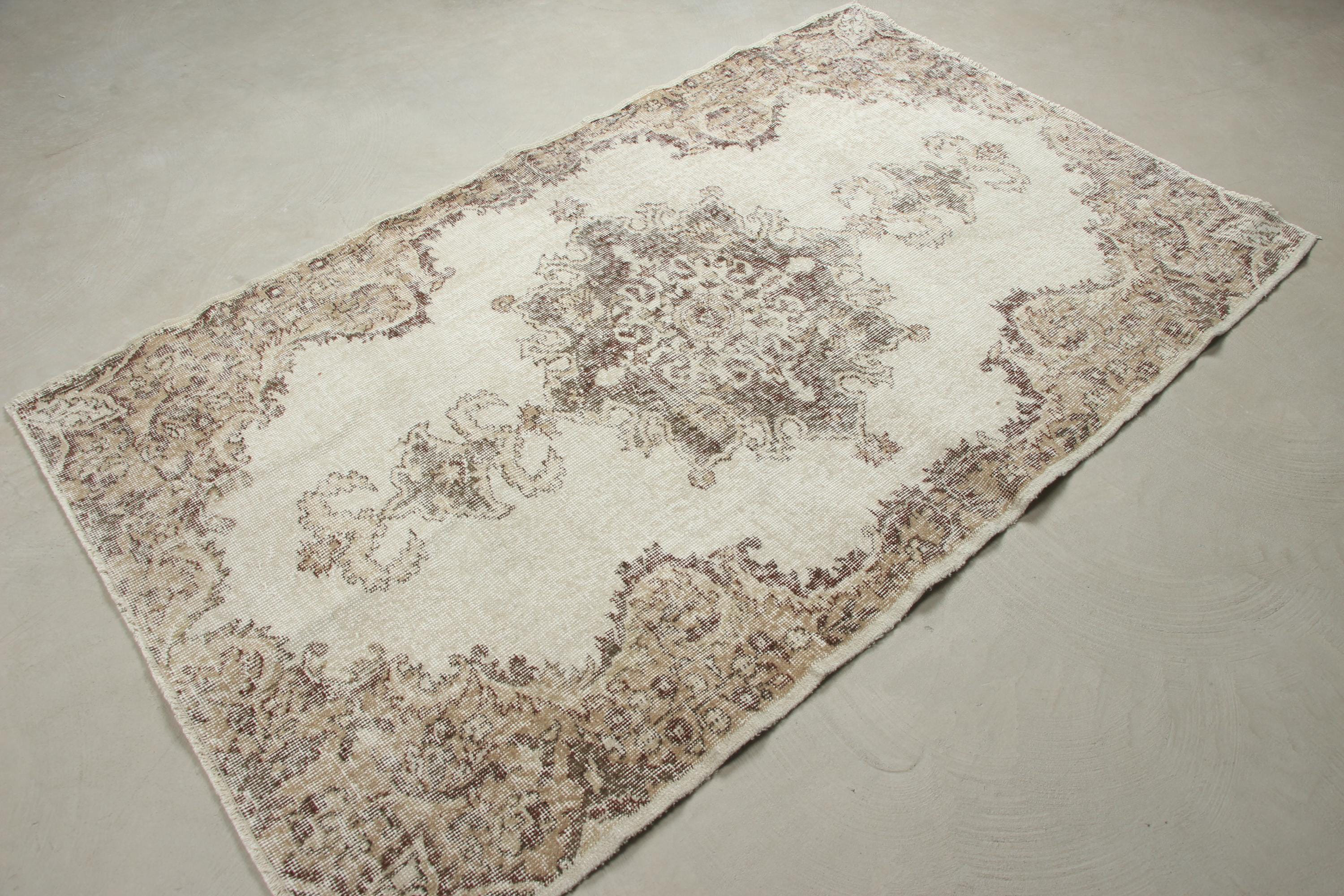 Bungalow Rose Vintage Turkish Beige Area Rug Ideal for Living Room ...
