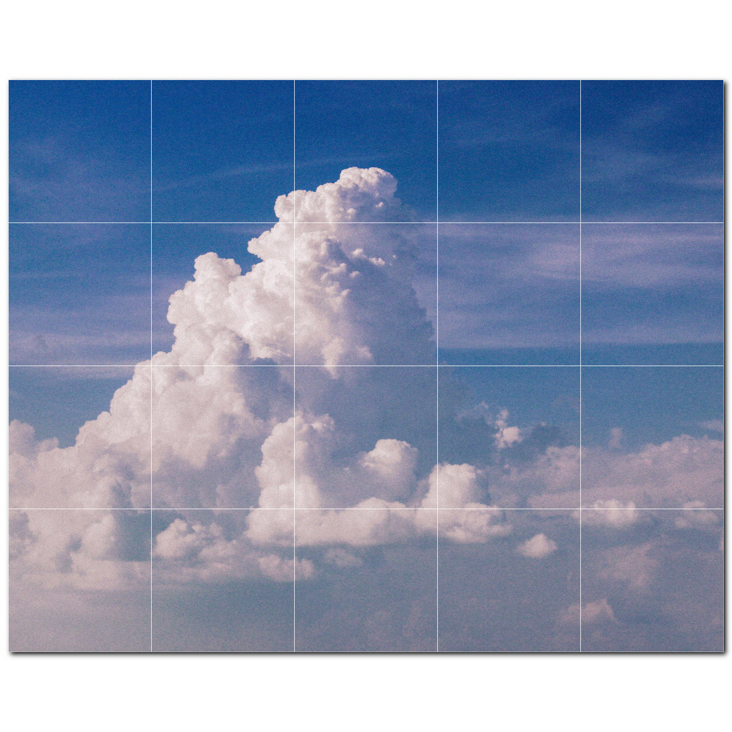 Picture-Tiles.com 40" x 32" Ceramic Clouds Photo Decorative Mural Tile PT500368: 8" x 8" (Set of ...