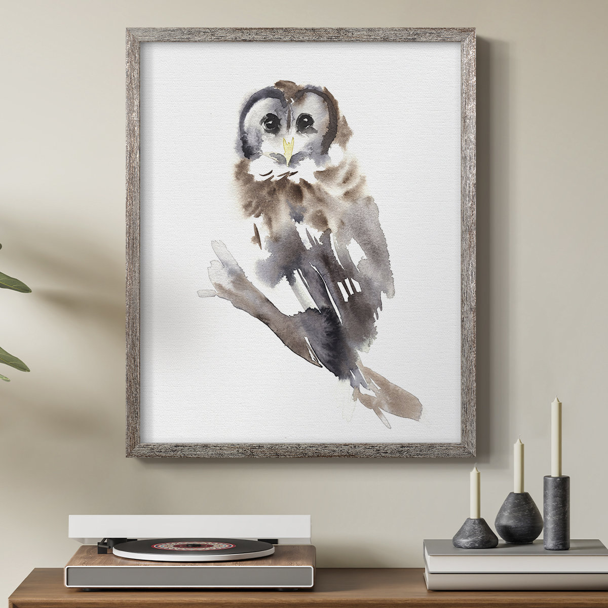 Union Rustic Barred Owl Impressions II Framed Print - Solid Wood | Wayfair