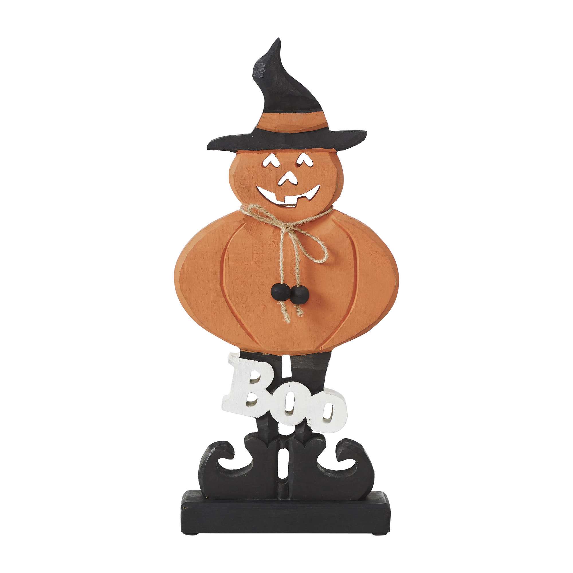 VHC Brands Boo Wooden Jack-O-Lantern 15.5x7.25x2 | Wayfair