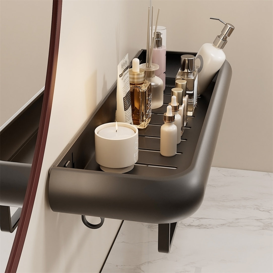 Latitude Run® No-Drill Bathroom Corner Shelf - Wayfair Canada