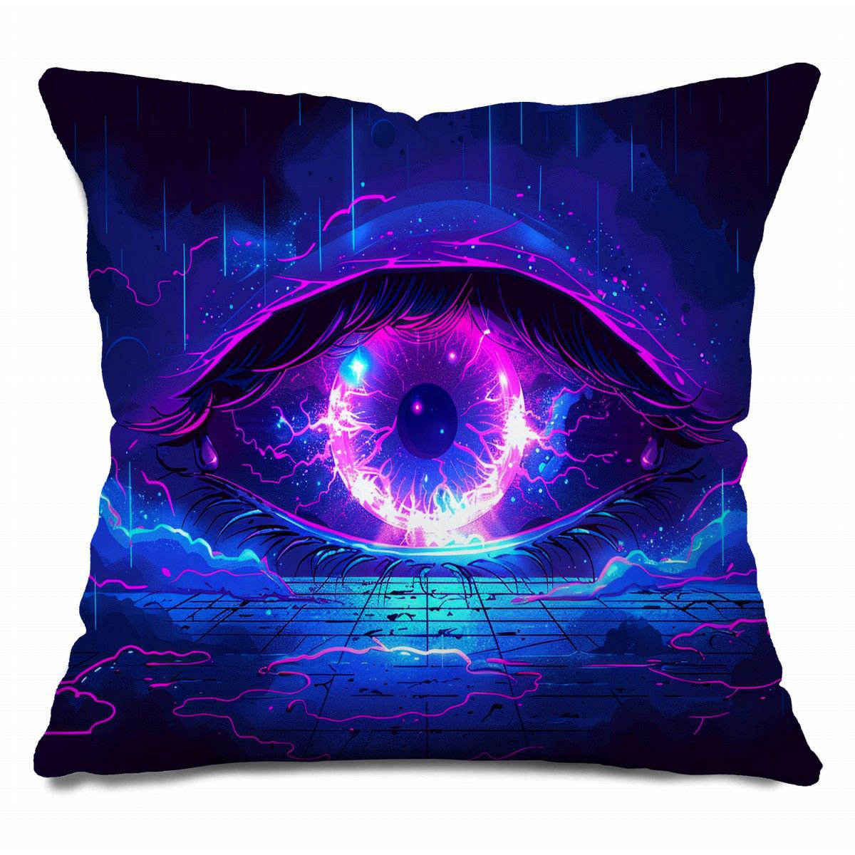 VisionDecor Observant Eye Throw Pillow, Abstract Cotton Twill Pillows ...