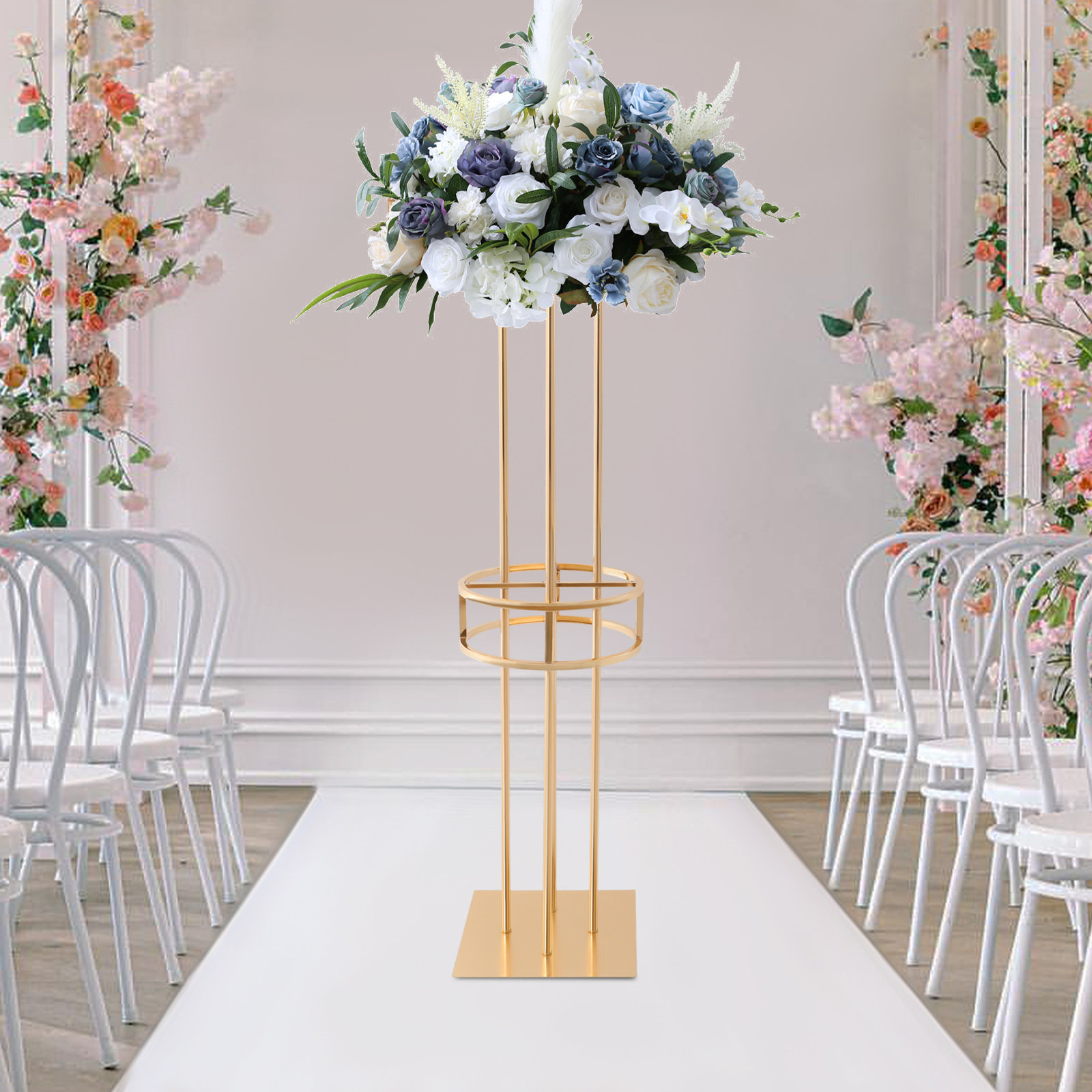 YXSUN 2 Tier Metal Flower Stand, Modern Flower Stand, Flower Stand For ...
