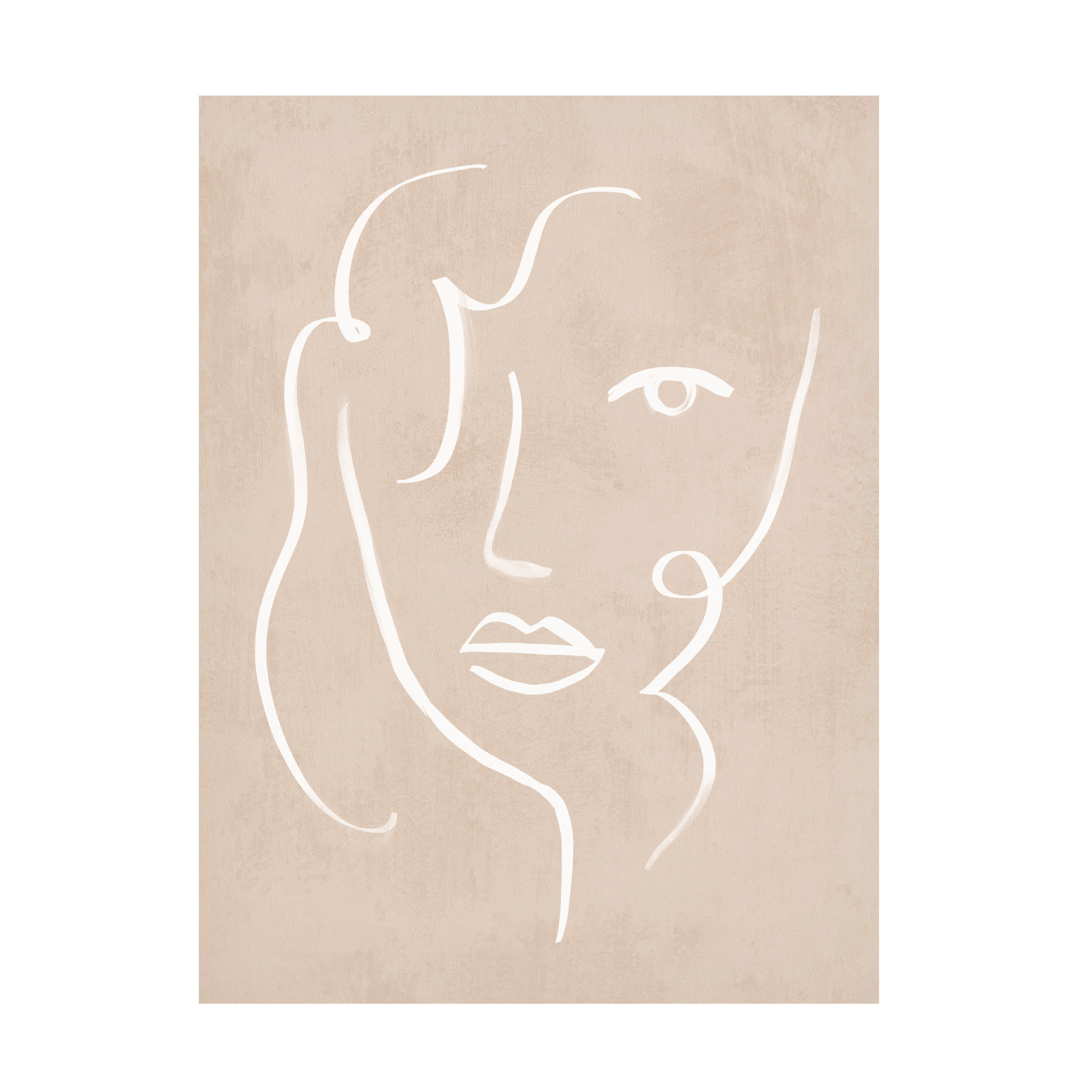 Wrought Studio™ Curly Face II by Victoria Barnes - Unframed Print on ...