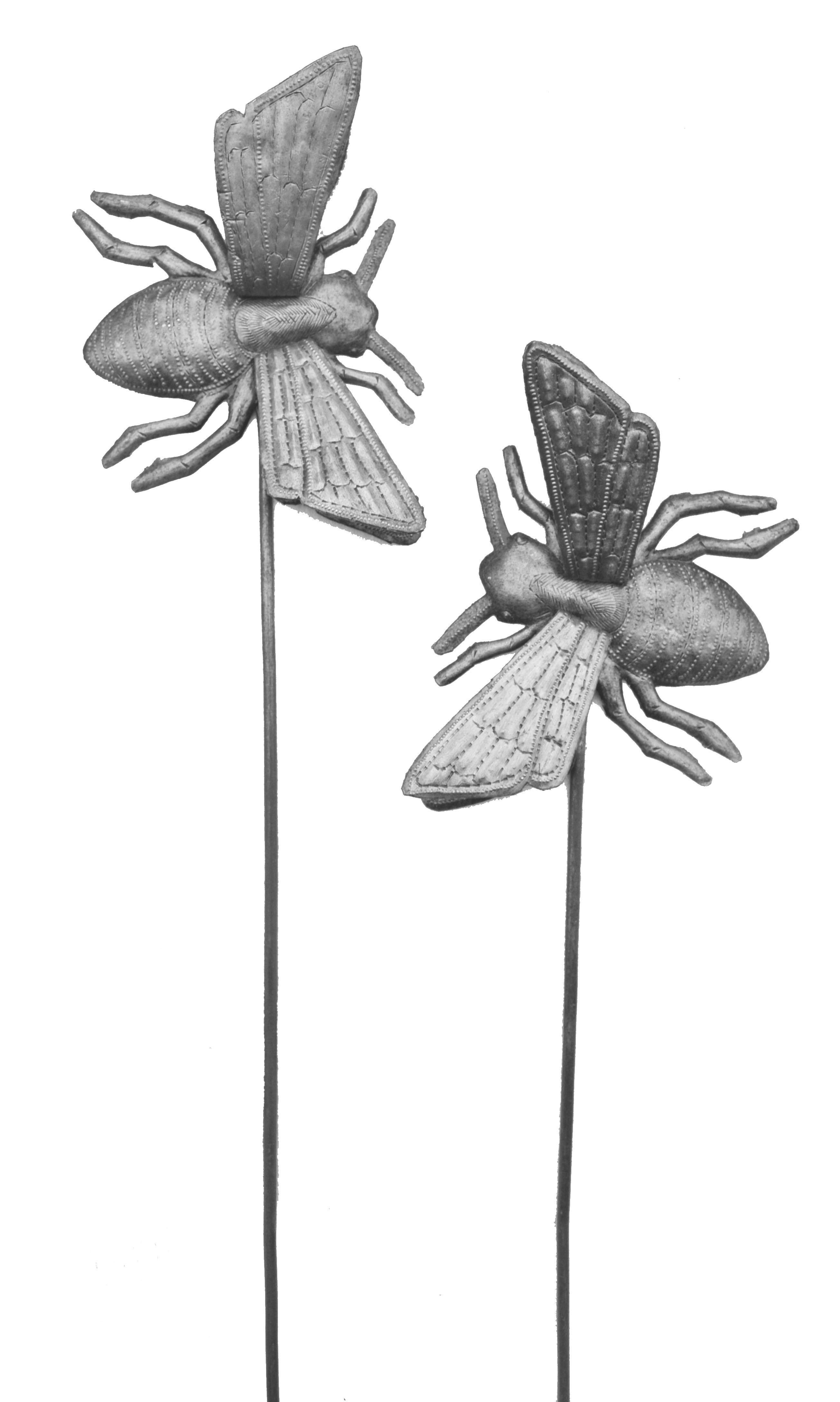 August Grove® Van Nest Bee 2 Piece Garden Stake Set | Wayfair